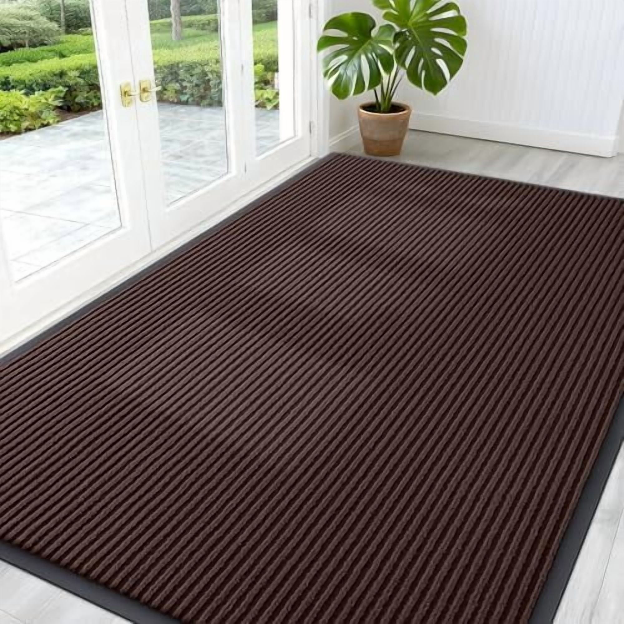 Front Door Mat Indoor Outdoor Entrance, Waterproof Heavy Duty Doormat ...