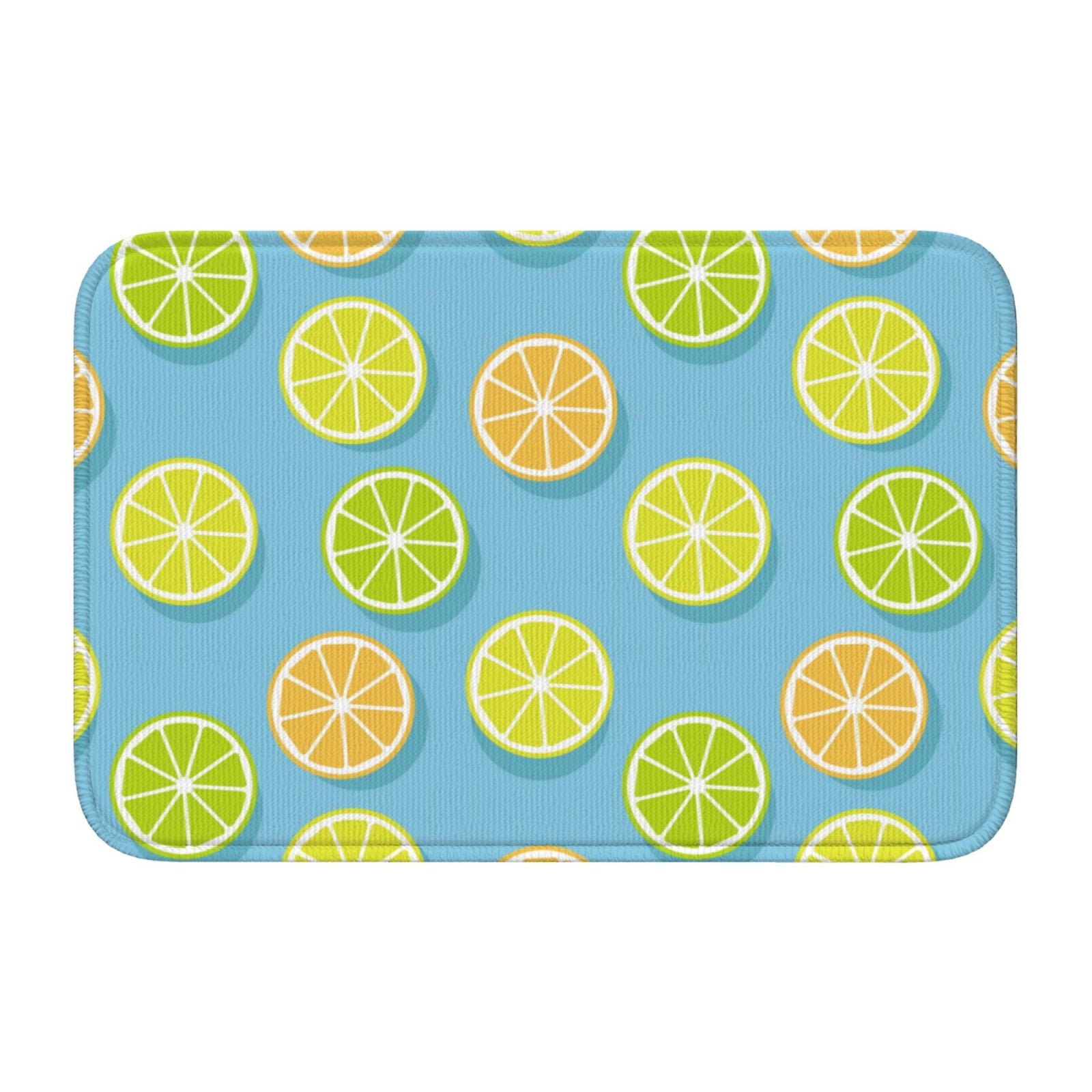 Front Door Mat Indoor/Outdoor Entrance - blue Lemon cartoon 15.7x23.6 ...