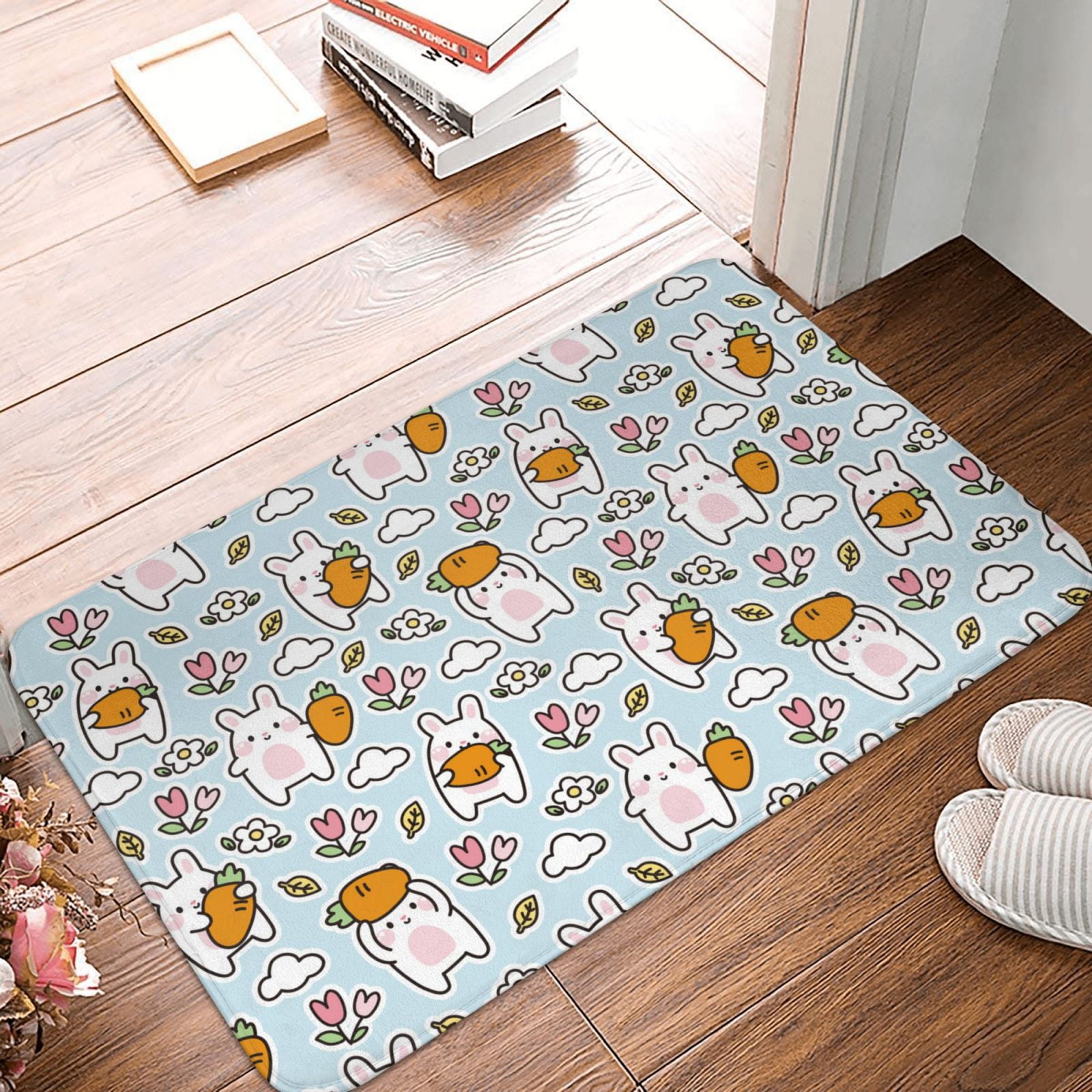 Front Door Mat Indoor Outdoor Outside Entrance - 16*24in Washable Cute ...
