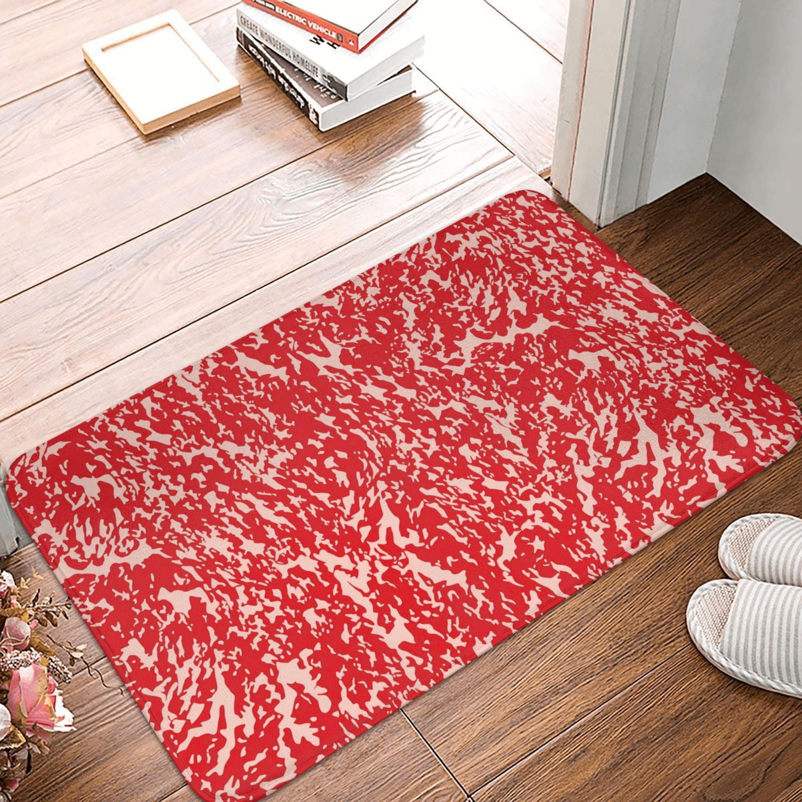 Front Door Mat Indoor Outdoor Outside Entrance - Beef 16*24in Washable ...