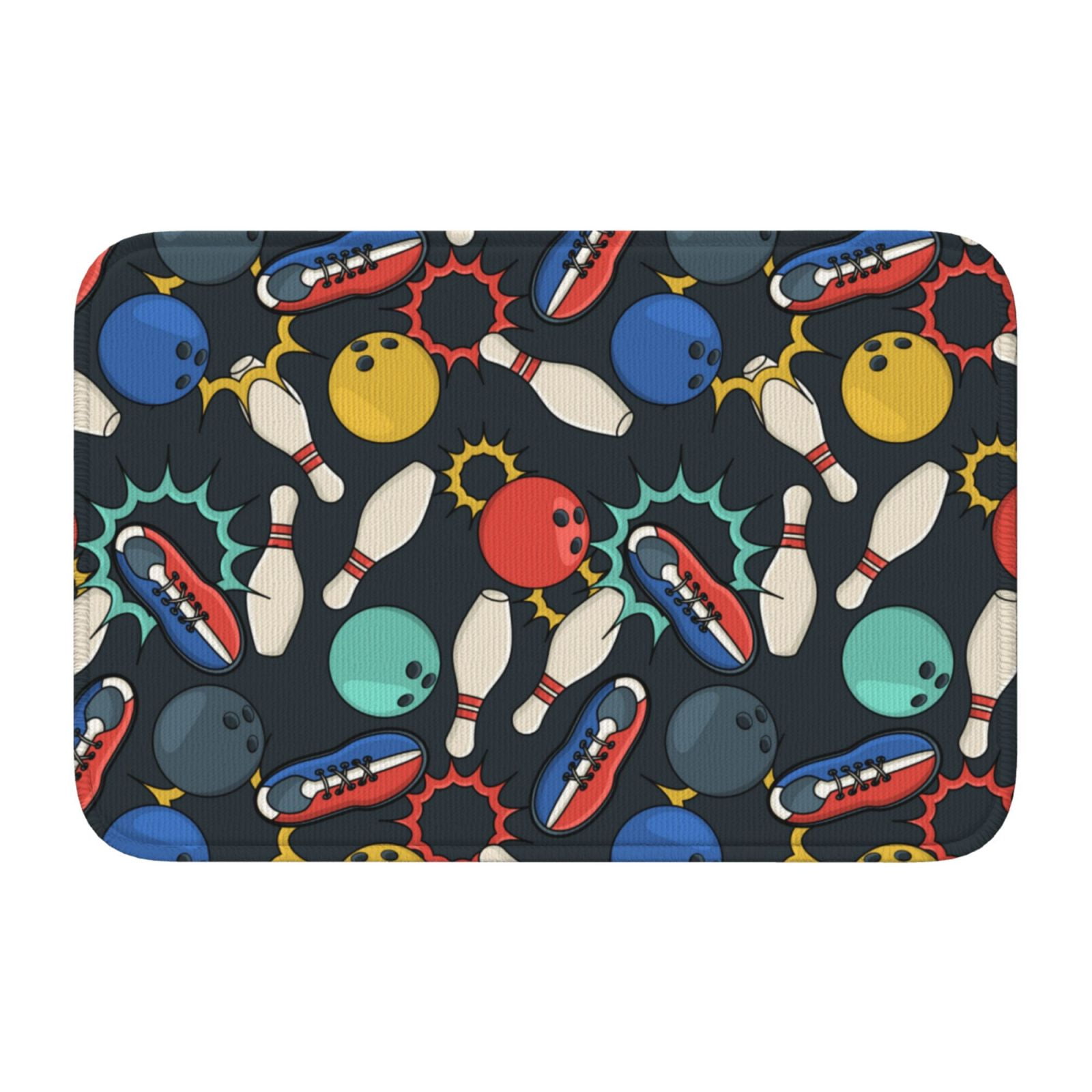 Front Door Mat Indoor Outdoor Outside Entrance - Bowling Ball 16*24in ...