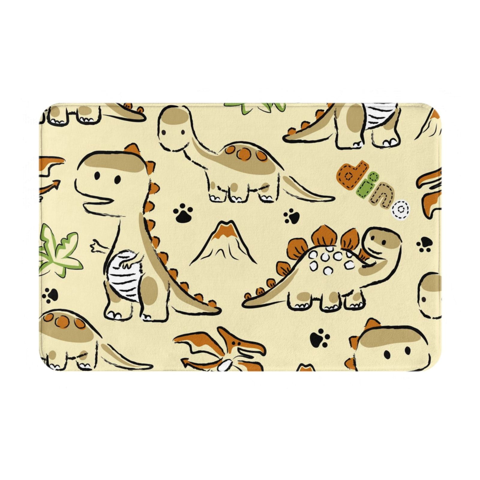 Front Door Mat Indoor Outdoor Outside Entrance - Cartoon Dinosaurs 16 ...