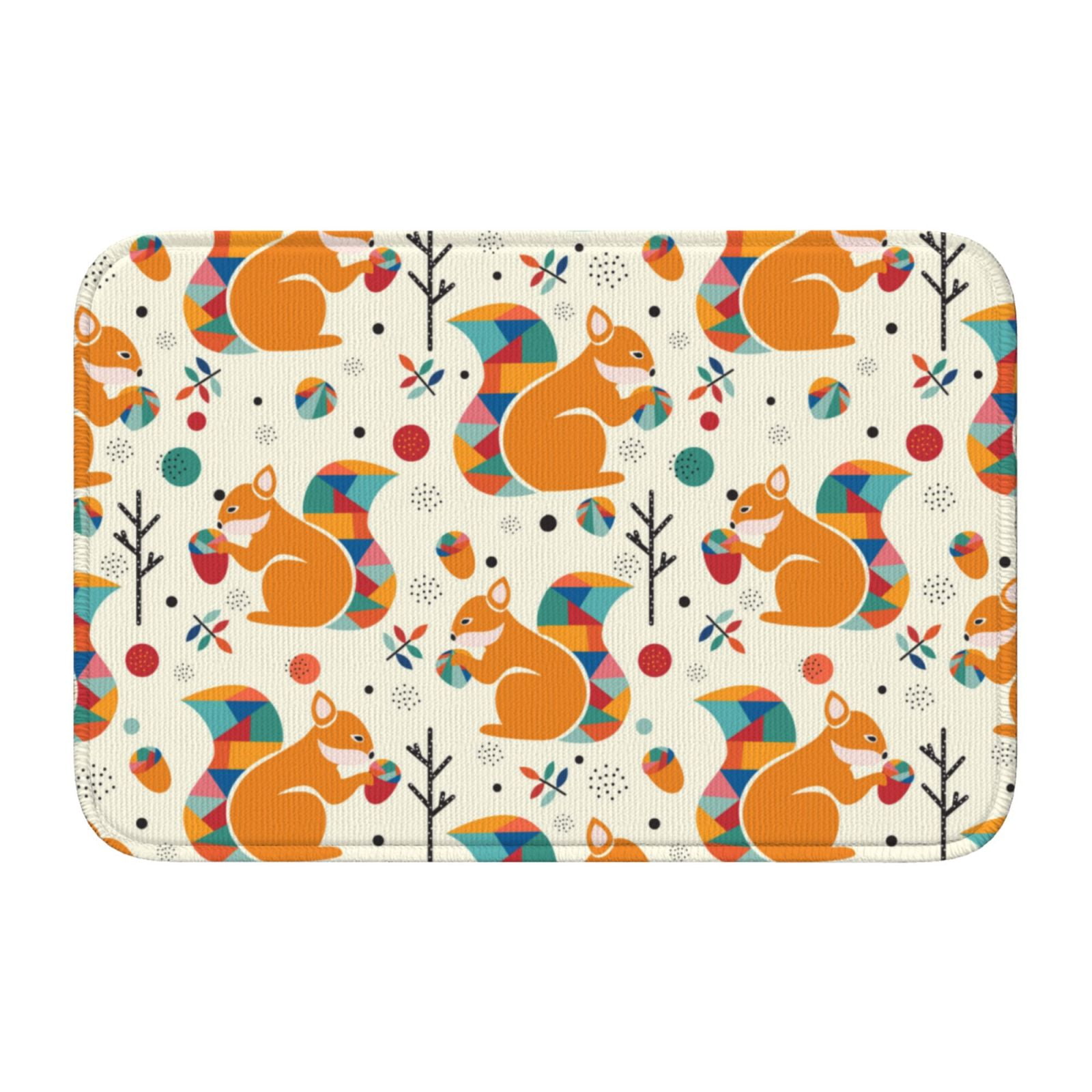 Front Door Mat Indoor Outdoor Outside Entrance - Colorful Cartoon Cute ...