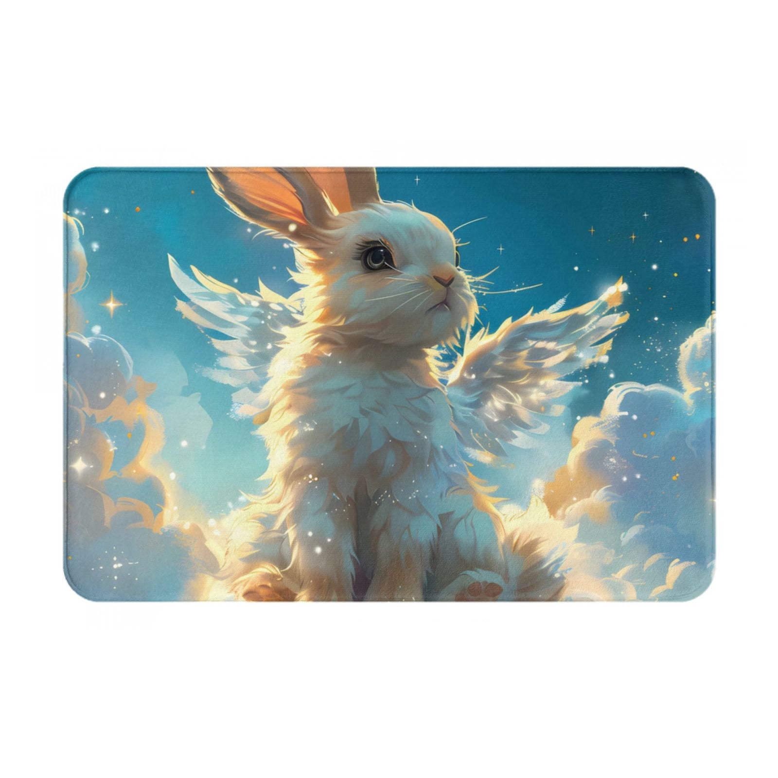 Front Door Mat Indoor Outdoor Outside Entrance - Cute Angel Winged ...