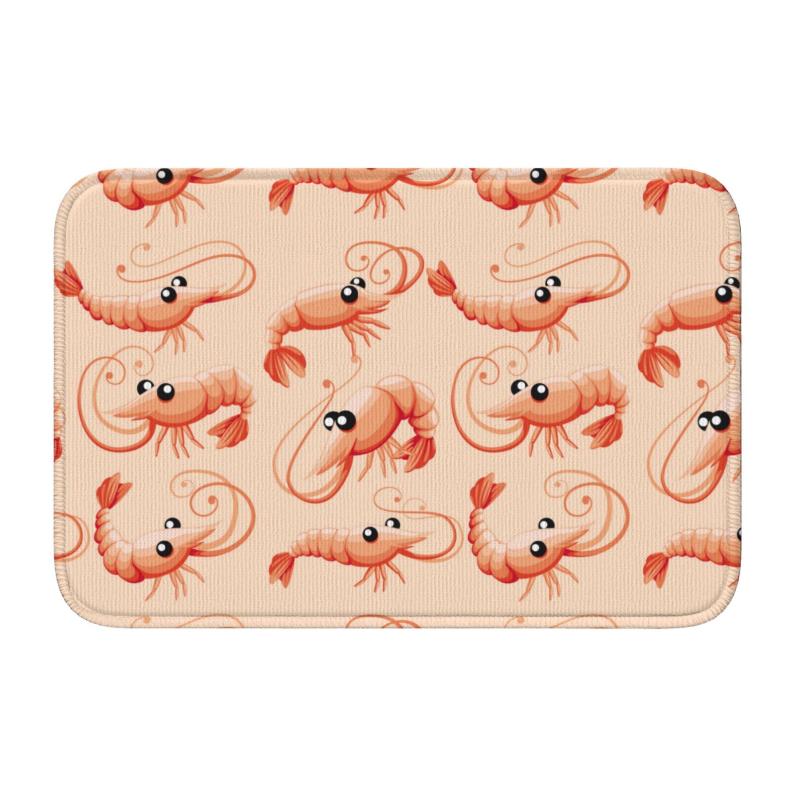 Front Door Mat Indoor Outdoor Outside Entrance - Cute Cartoon Shrimp 16 ...