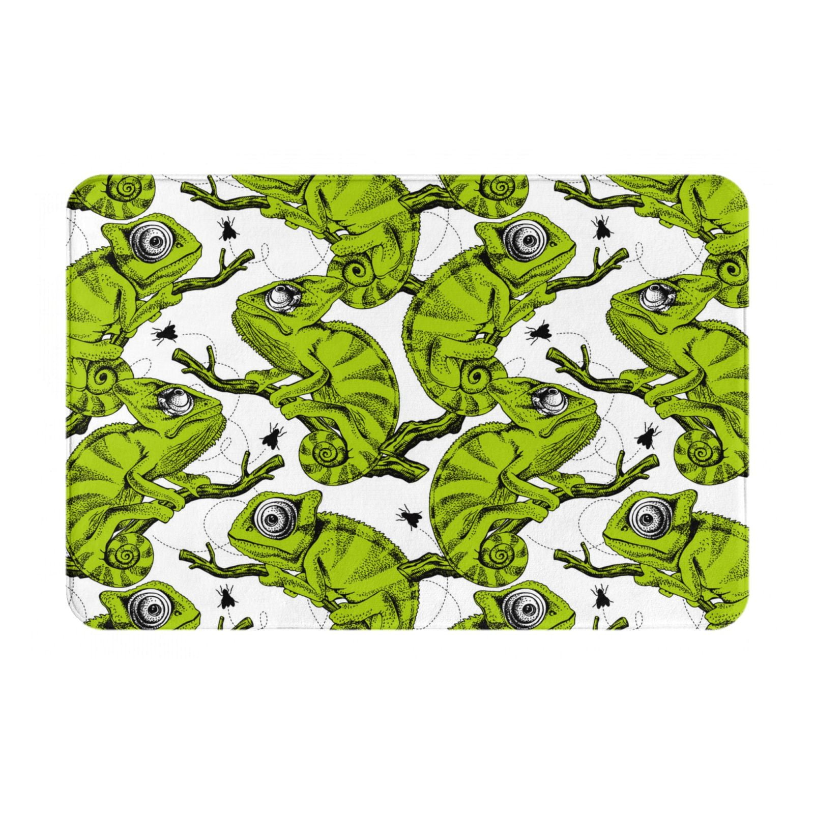 Front Door Mat Indoor Outdoor Outside Entrance - Cute Lizard Chameleon ...