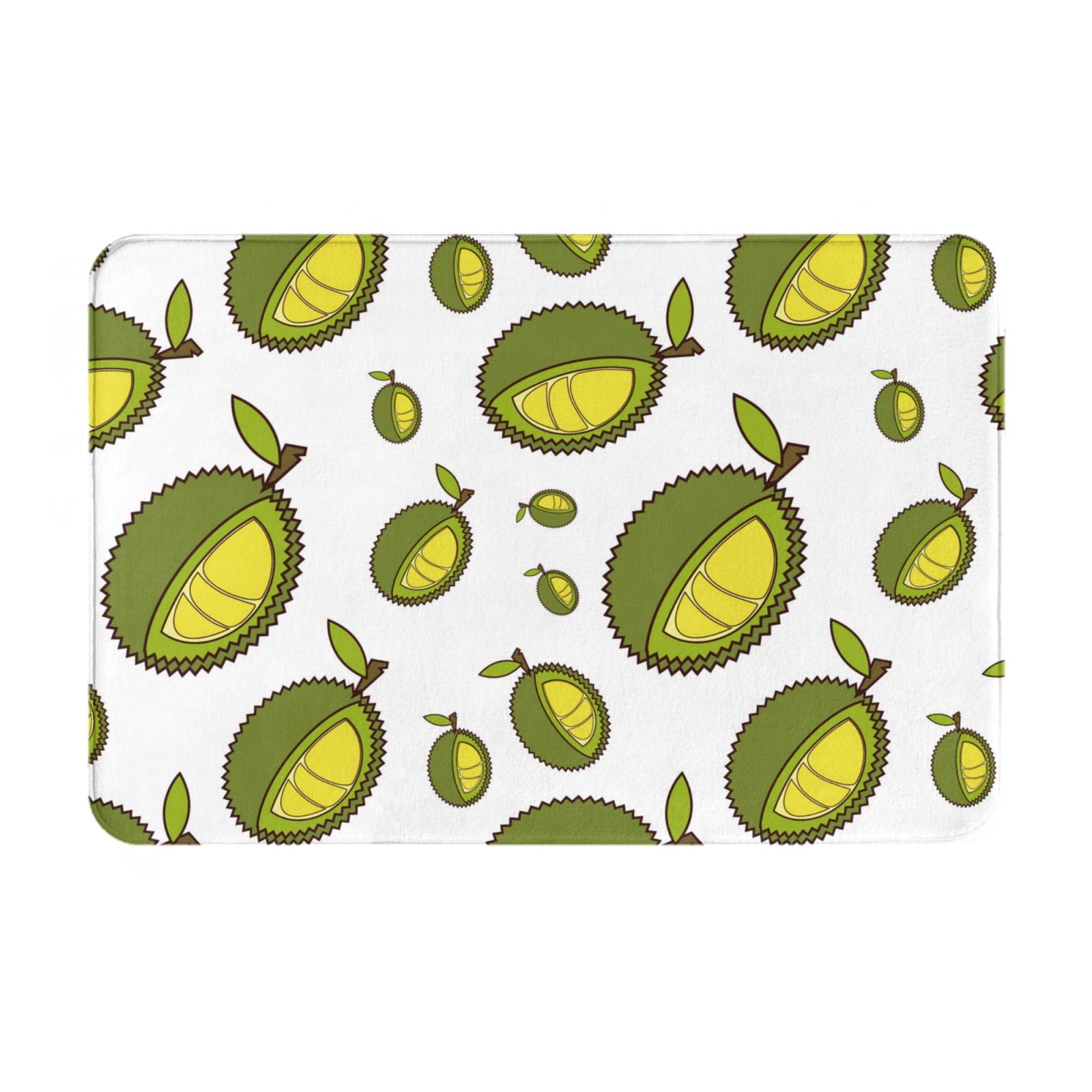 Front Door Mat Indoor Outdoor Outside Entrance - Cute Mint Green Durian ...