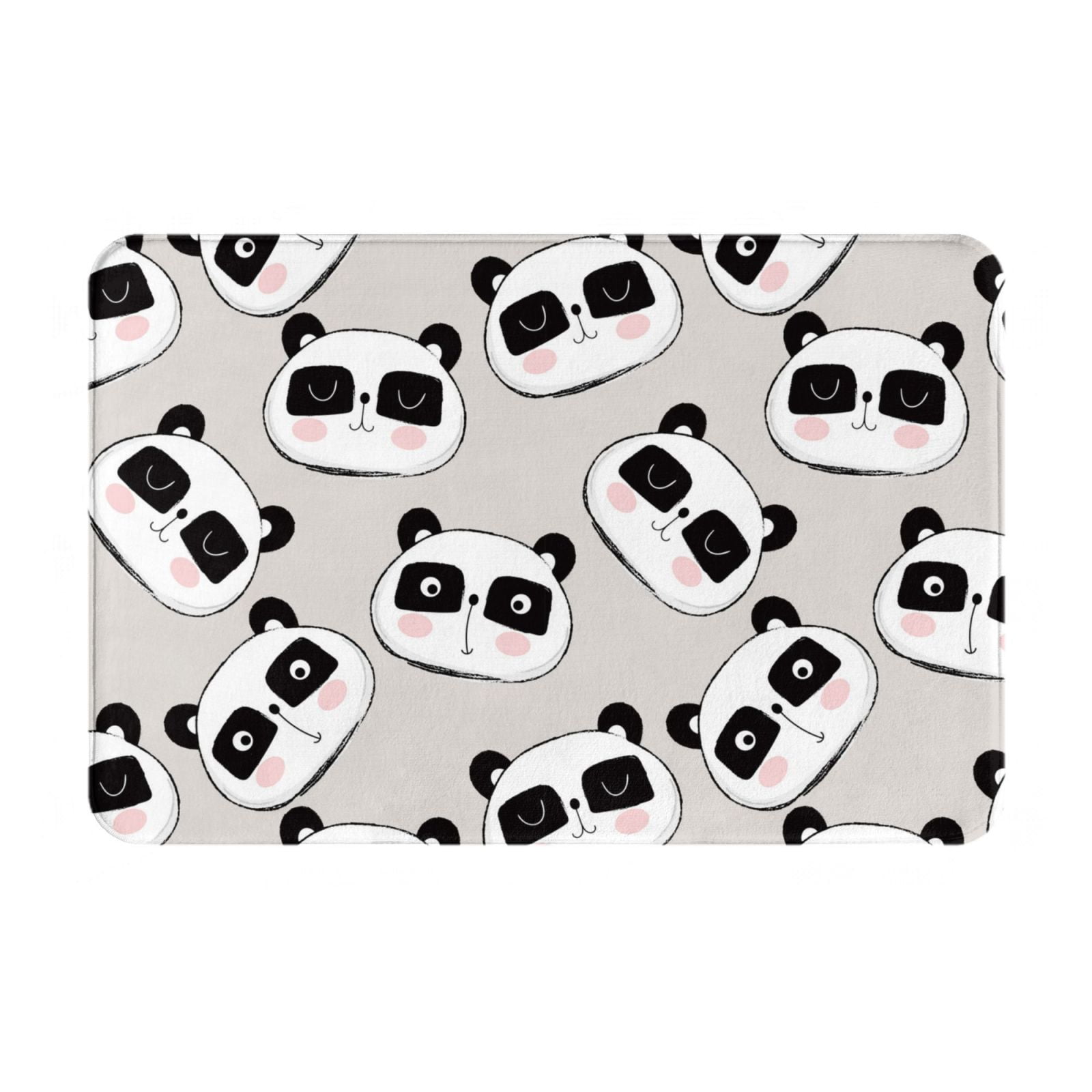 Front Door Mat Indoor Outdoor Outside Entrance - Cute panda A 16*24in ...