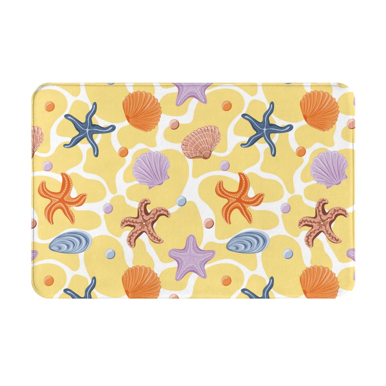 Front Door Mat Indoor Outdoor Outside Entrance - Cute sea shells ...
