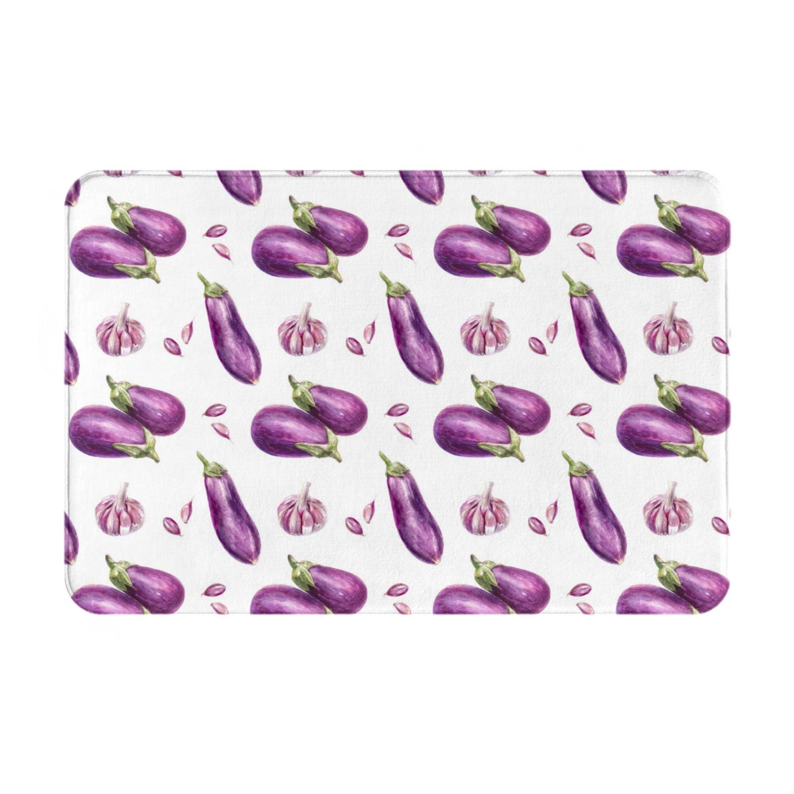 Front Door Mat Indoor Outdoor Outside Entrance - Eggplant garlic 16 ...