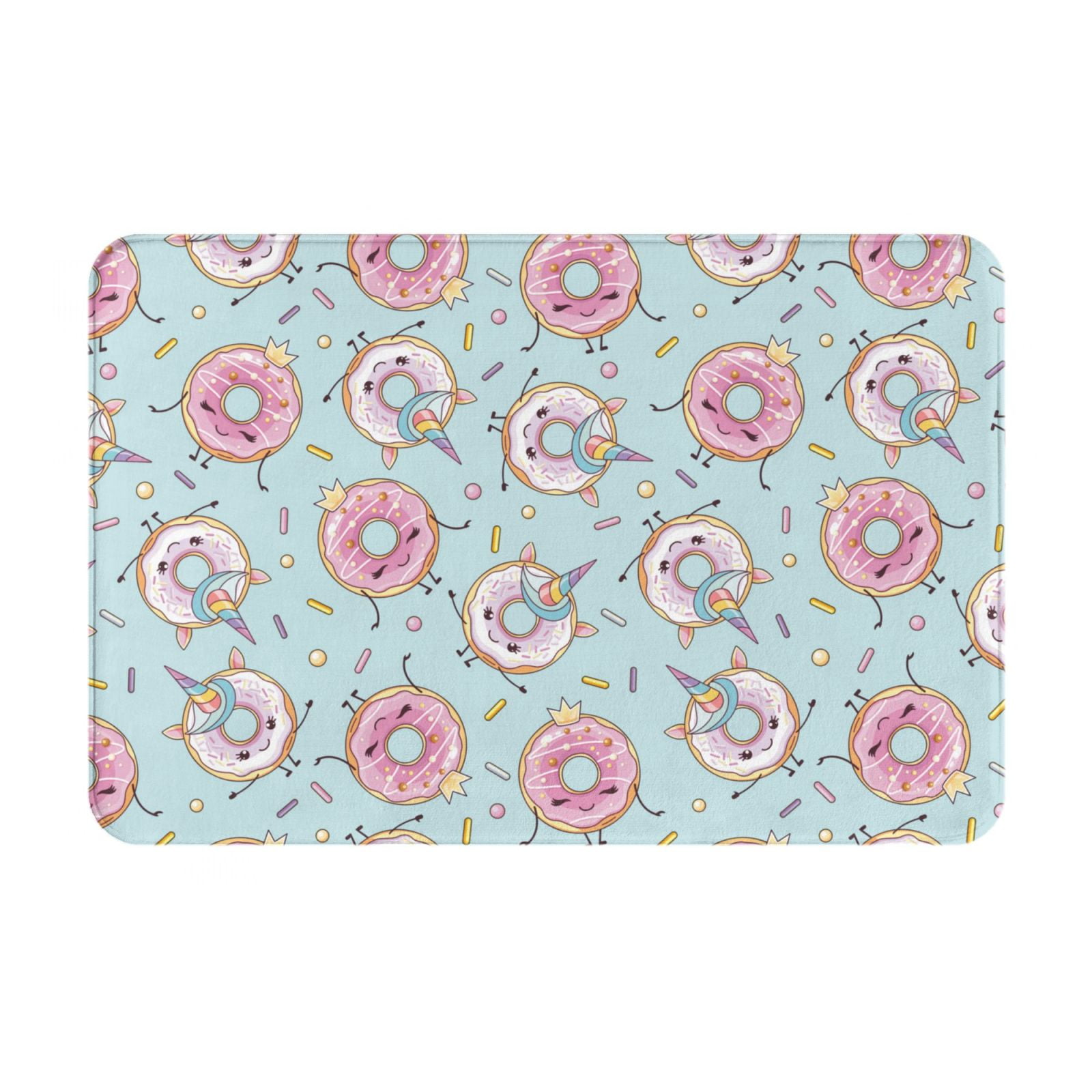 Front Door Mat Indoor Outdoor Outside Entrance - Funny Cartoon Donut ...