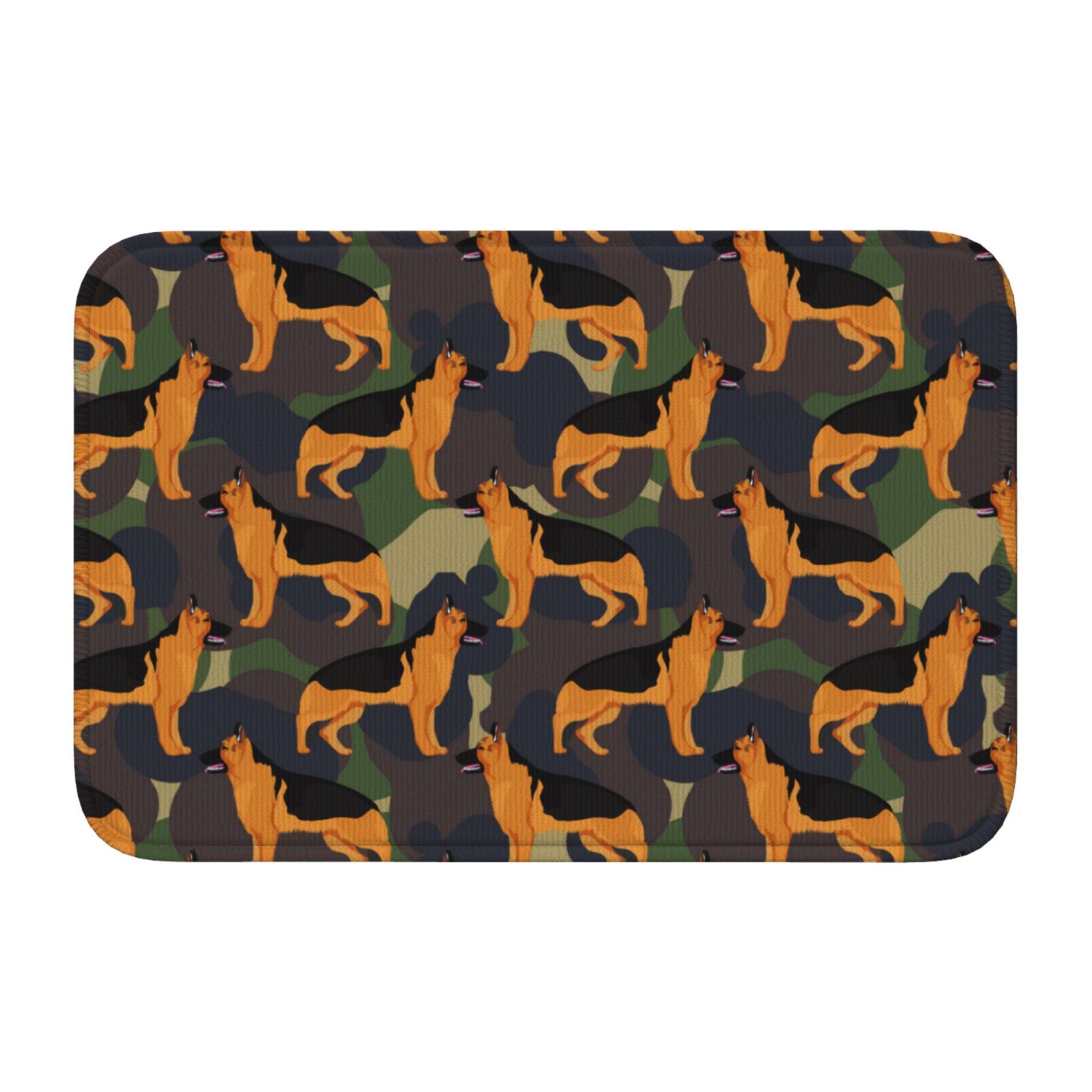 Front Door Mat Indoor Outdoor Outside Entrance - German Shepherd Dog No ...