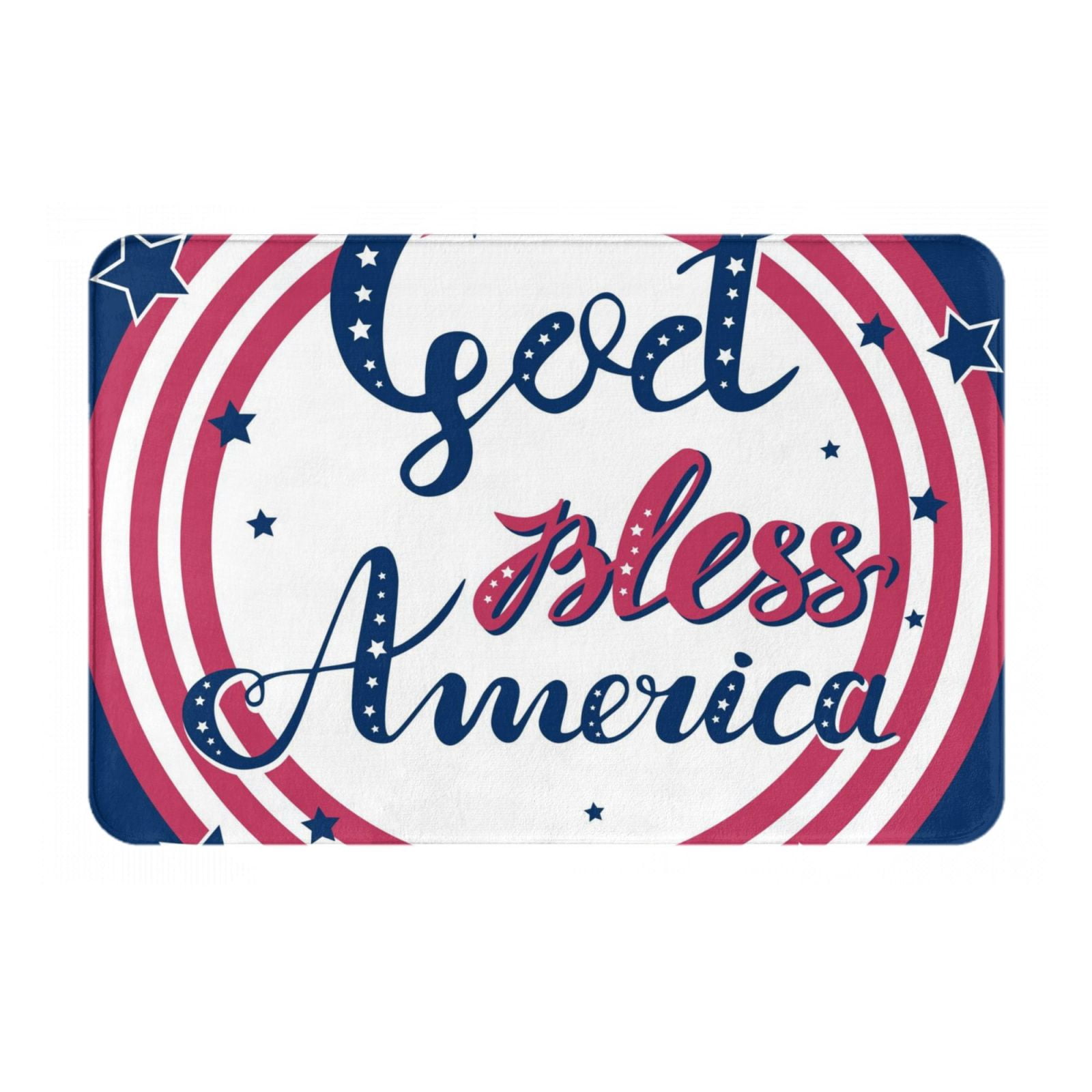 Front Door Mat Indoor Outdoor Outside Entrance - God Bless America ...