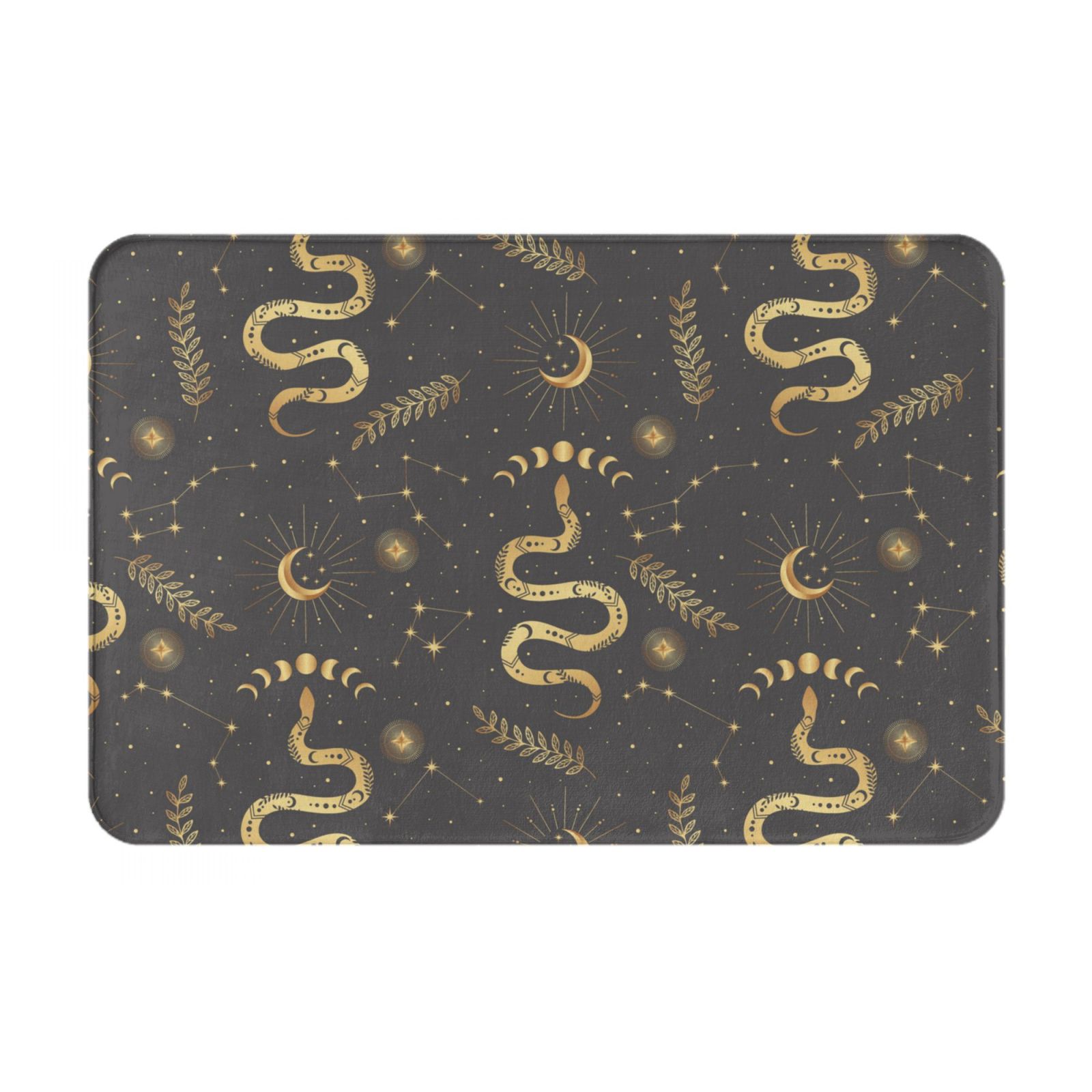 Front Door Mat Indoor Outdoor Outside Entrance - Gothic Funny Golden ...