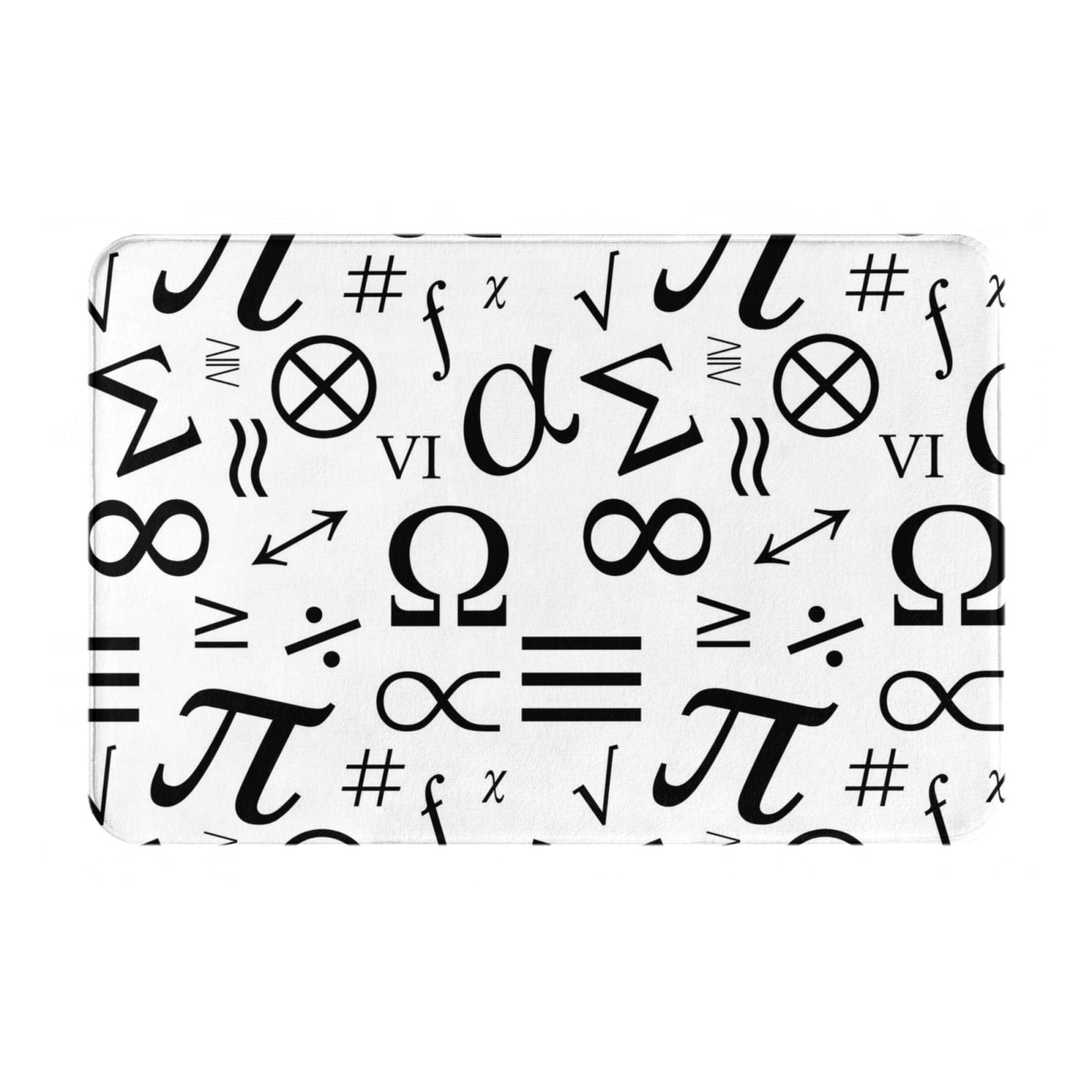 Front Door Mat Indoor Outdoor Outside Entrance - Math Symbol Print ...