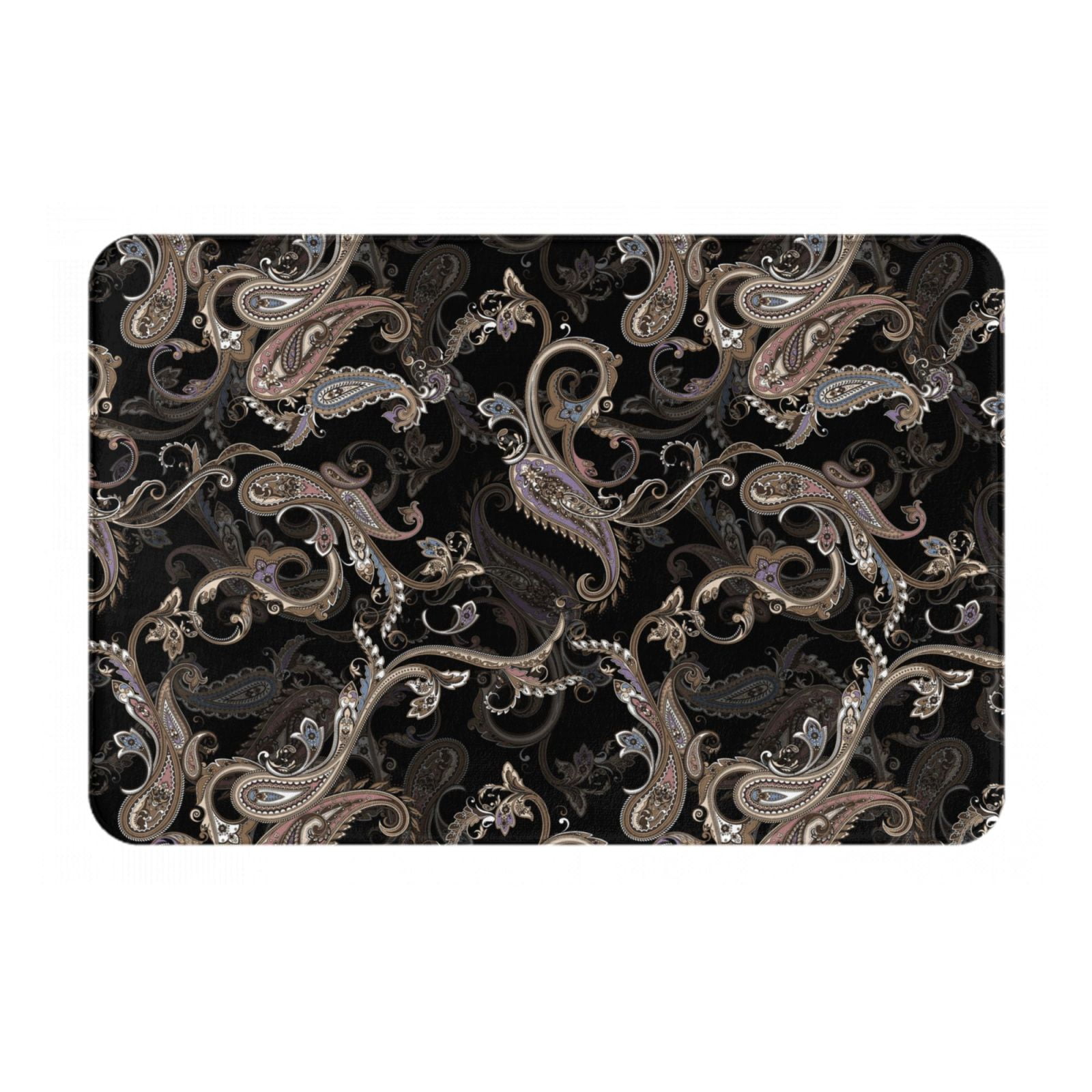 Front Door Mat Indoor Outdoor Outside Entrance - Paisley Pattern No ...
