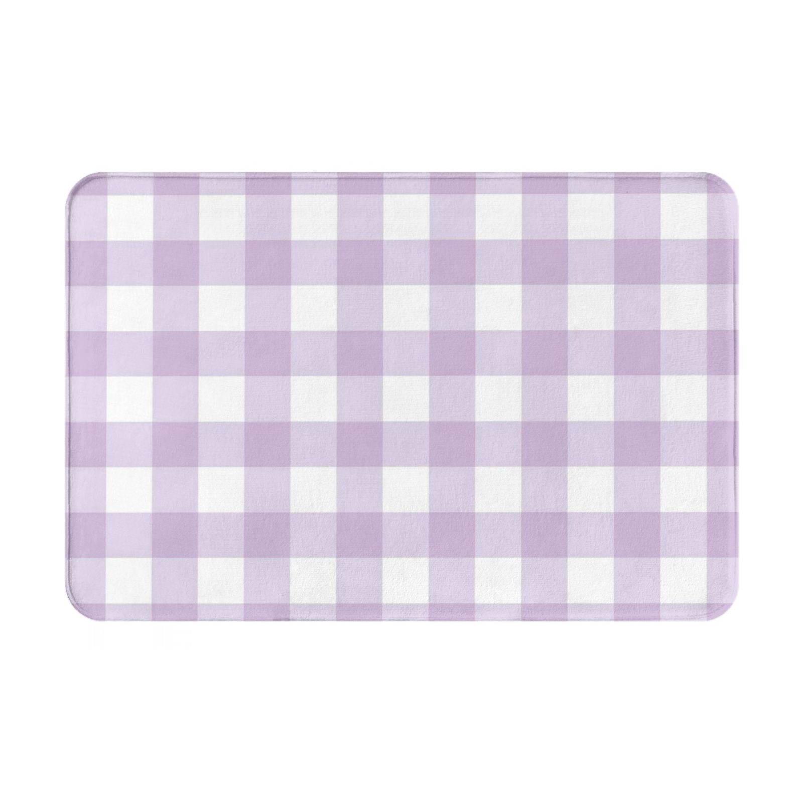 Front Door Mat Indoor Outdoor Outside Entrance - Purple Checkboard 16 ...