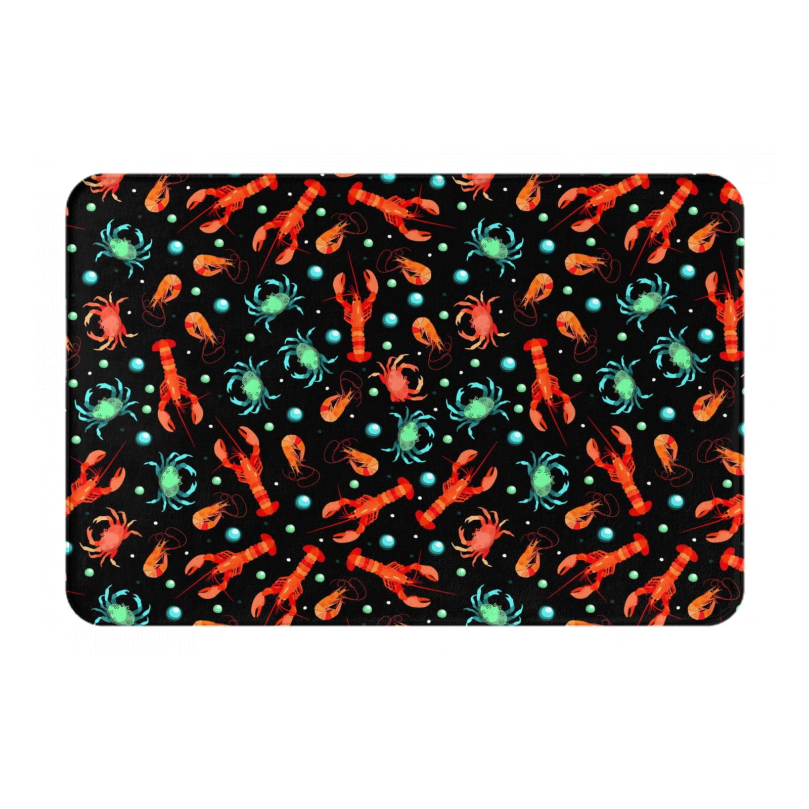 Front Door Mat Indoor Outdoor Outside Entrance - Shrimp Crab Lobster 16 ...