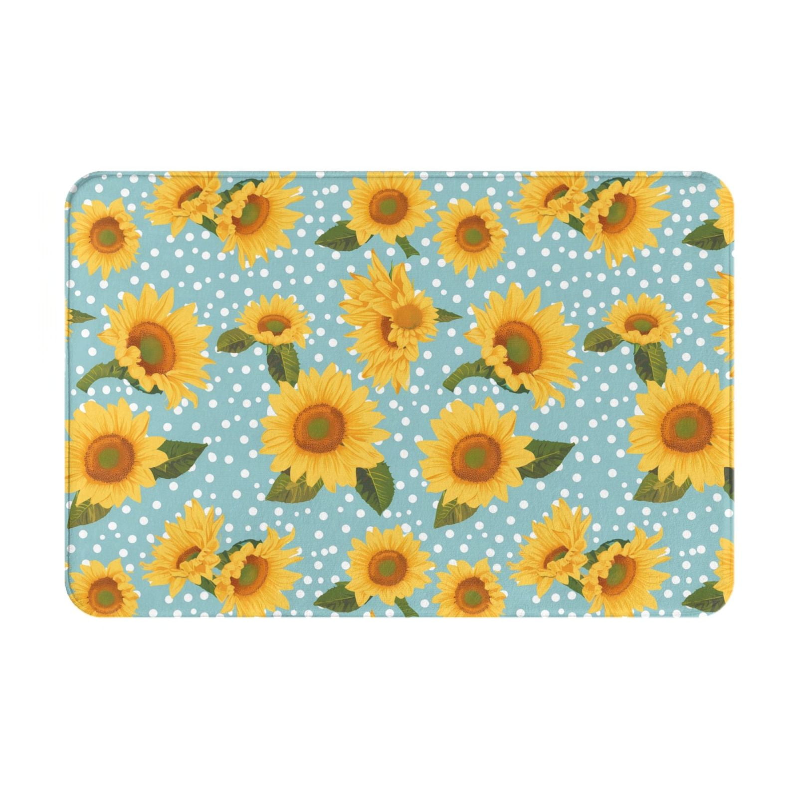 Front Door Mat Indoor Outdoor Outside Entrance - White Polka Dot ...