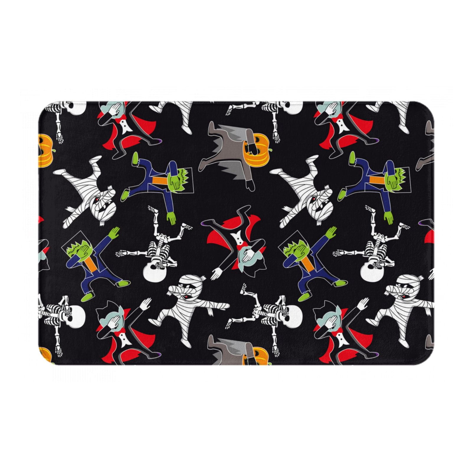 Front Door Mat Indoor Outdoor Outside Entrance - Zombie Mummy Skeleton ...