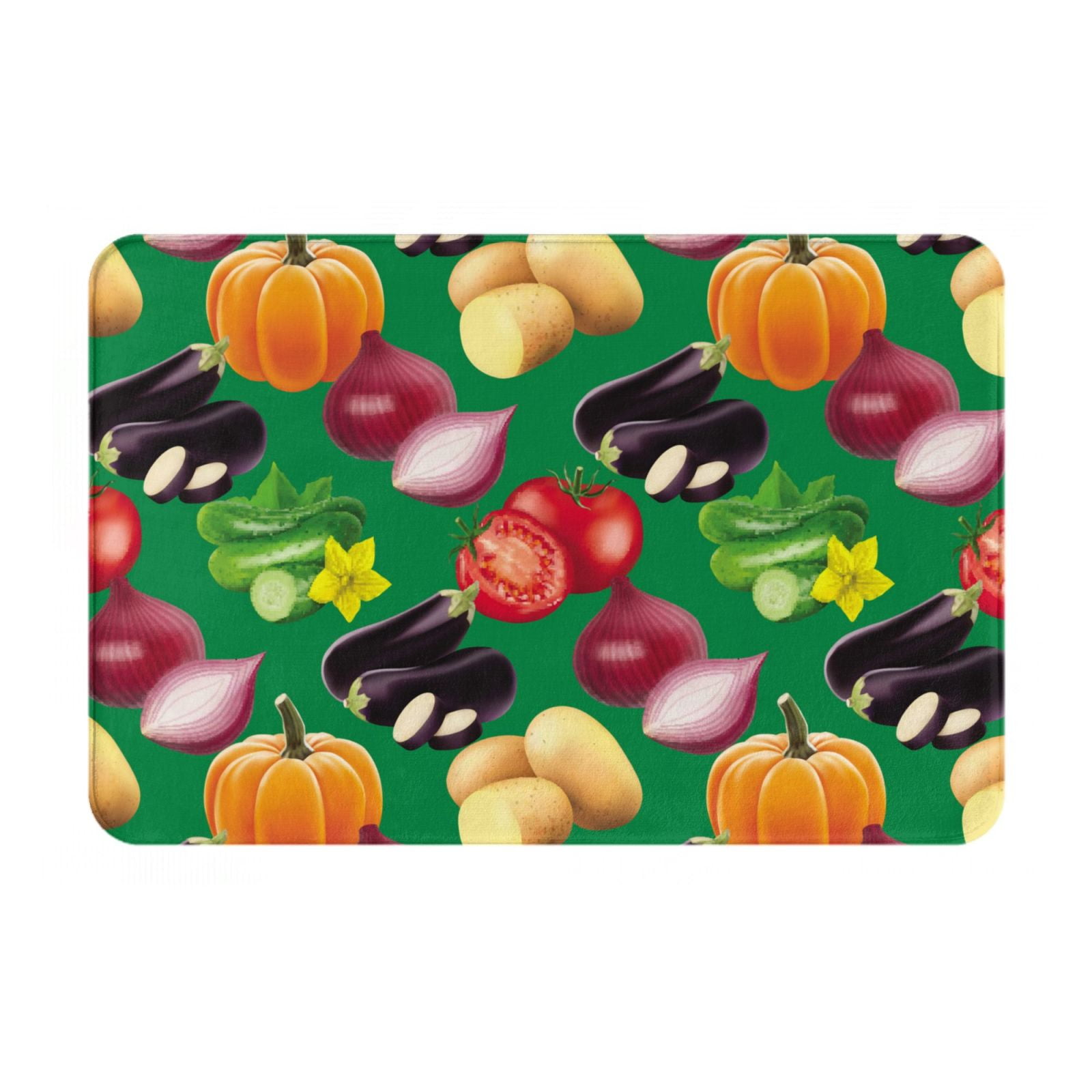 Front Door Mat Indoor Outdoor Outside Entrance - pumpkin eggplant ...