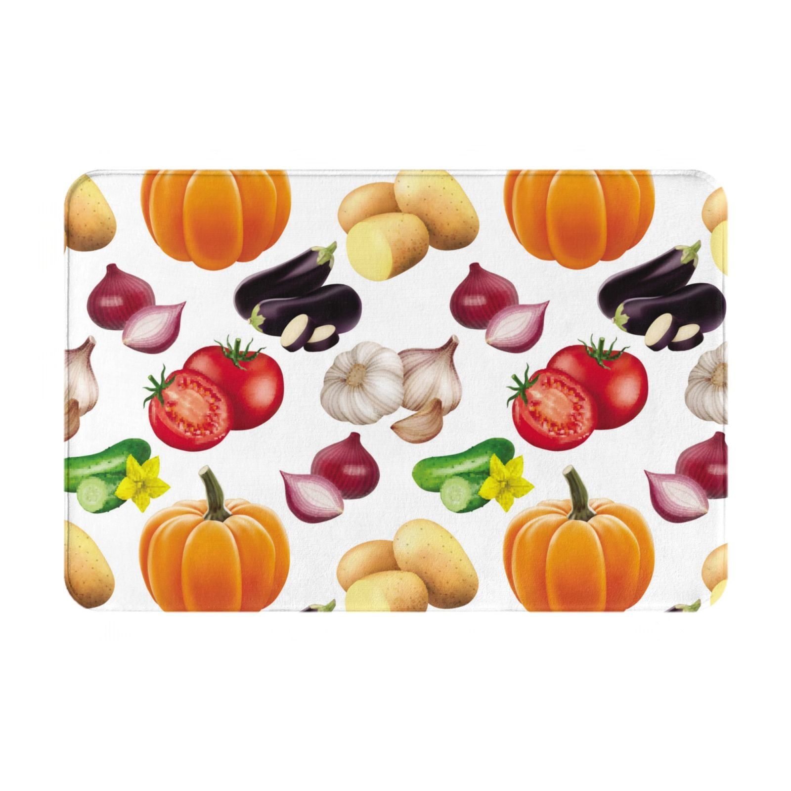 Front Door Mat Indoor Outdoor Outside Entrance - vegetable pumpkin ...