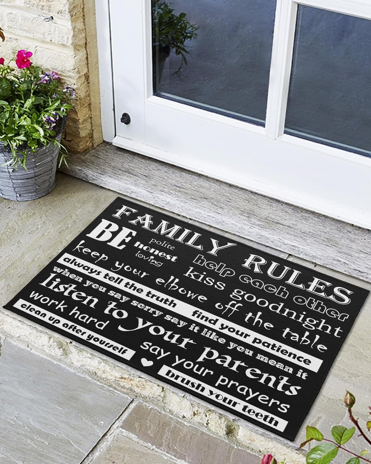 Front Door Mat Non Slip Absorbent Door Entry Mats Doormats Indoor ...