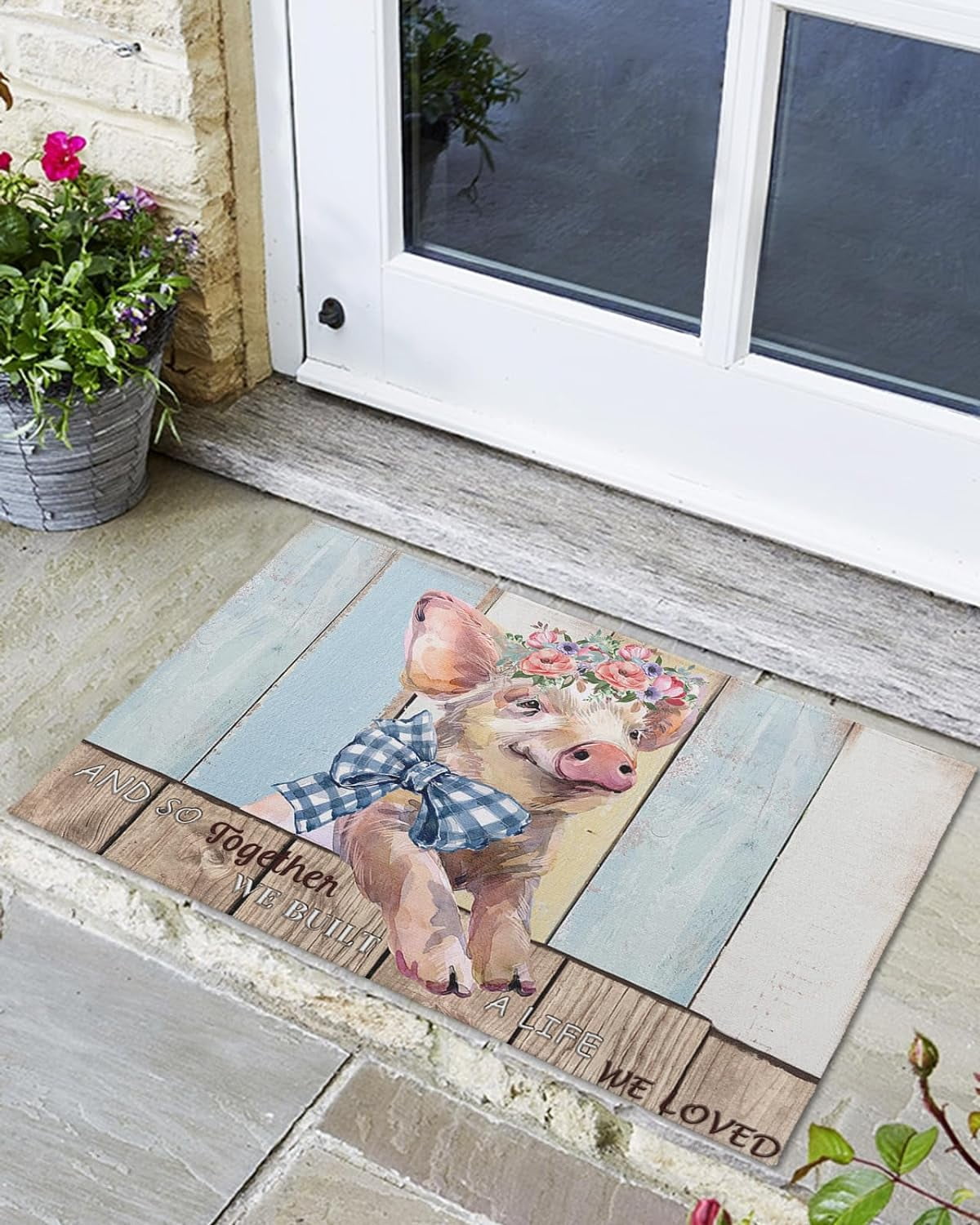 Front Door Mat, Non - Slip Absorbent Door Entry Mats, Doormats Indoor ...