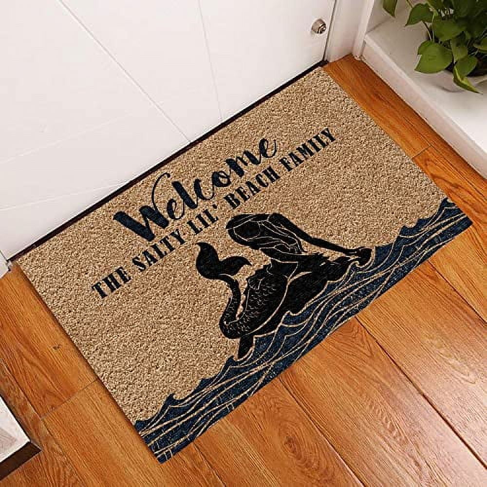 Front Door Mat Outdoor Welcome Funny Doormat Welcome The Salty Lil ...