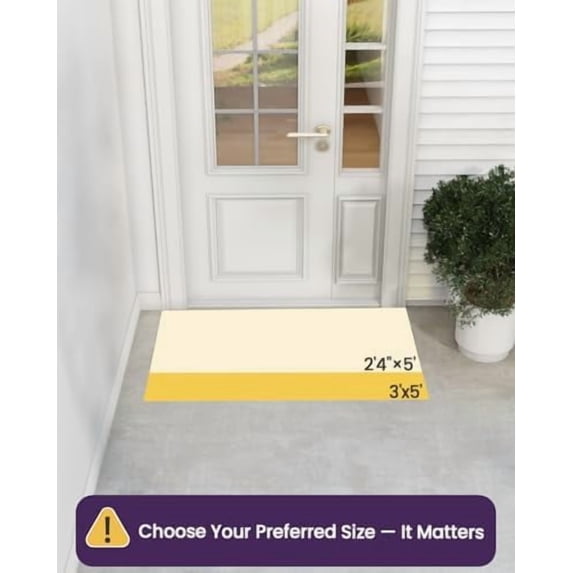 Front Door Mat Outside Entrance, 3x5 ft Rubber Entry Doormat Heavy Duty ...