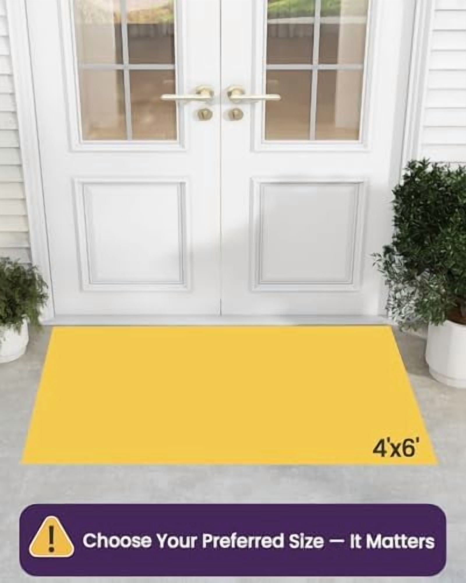 Front Door Mat Outside Entrance, 4x6 ft Large Rubber Entry Doormat ...