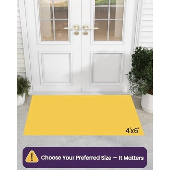 Front Door Mat Outside Entrance, 4x6 ft Large Rubber Entry Doormat ...