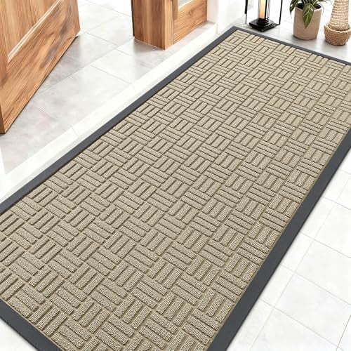 Front Door Mat Outside Entrance 59x23, Absorbent, Heavy Duty Sturdy ...