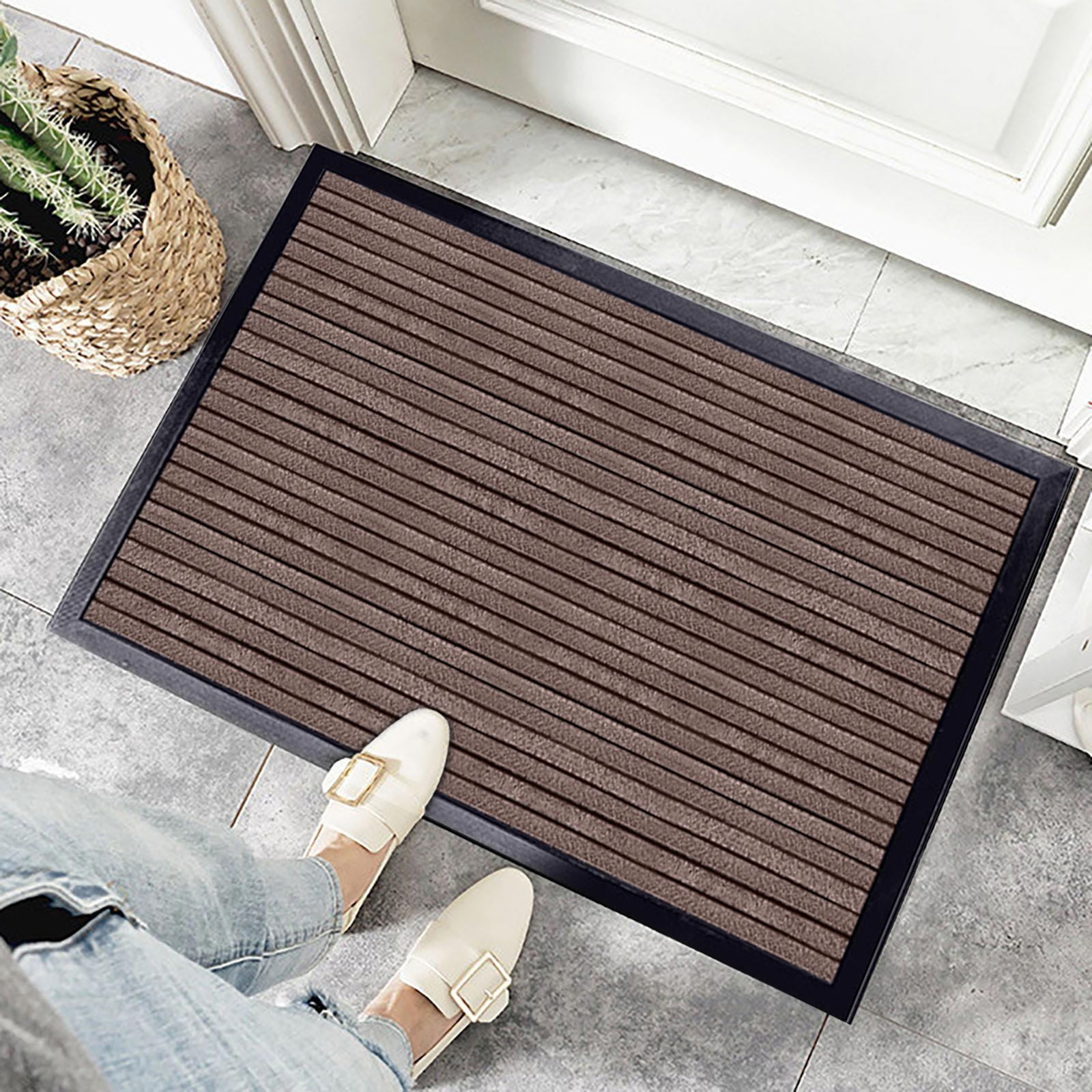 Front Door Mat Outside Entrance Heavy Duty Outdoor indoor Mat Natural ...