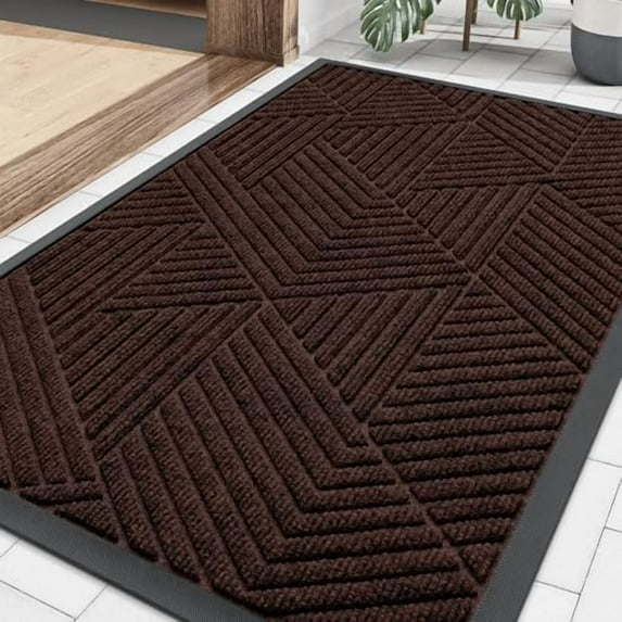Front Door Mat Outside Entrance, Heavy Duty Sturdy Natural Rubber ...