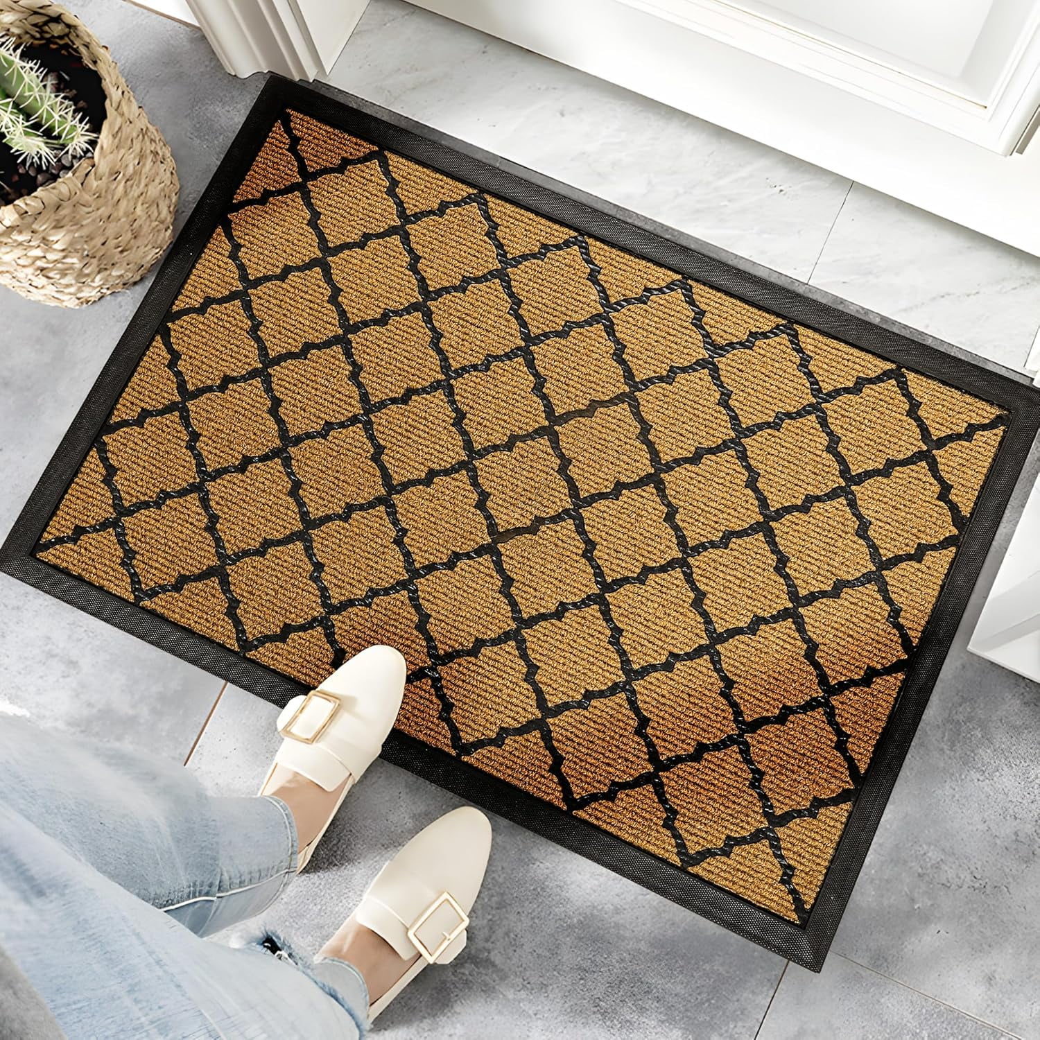 Front Door Mat Outside Entrance: All Weather Durable Welcome Mat for ...