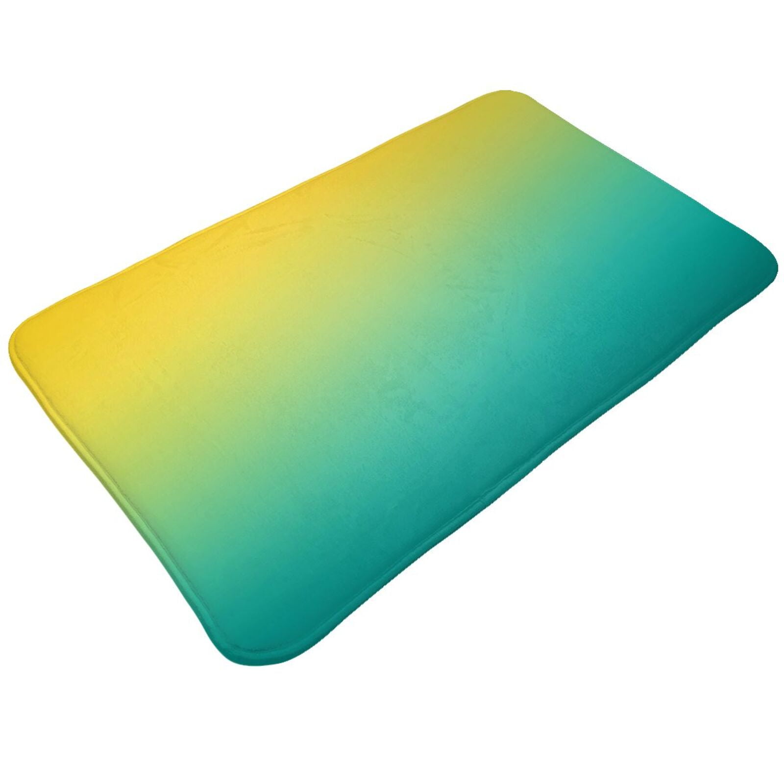 Front Door Mat, Teal To Yellow Gradient Indoor Mats for Bedroom ...