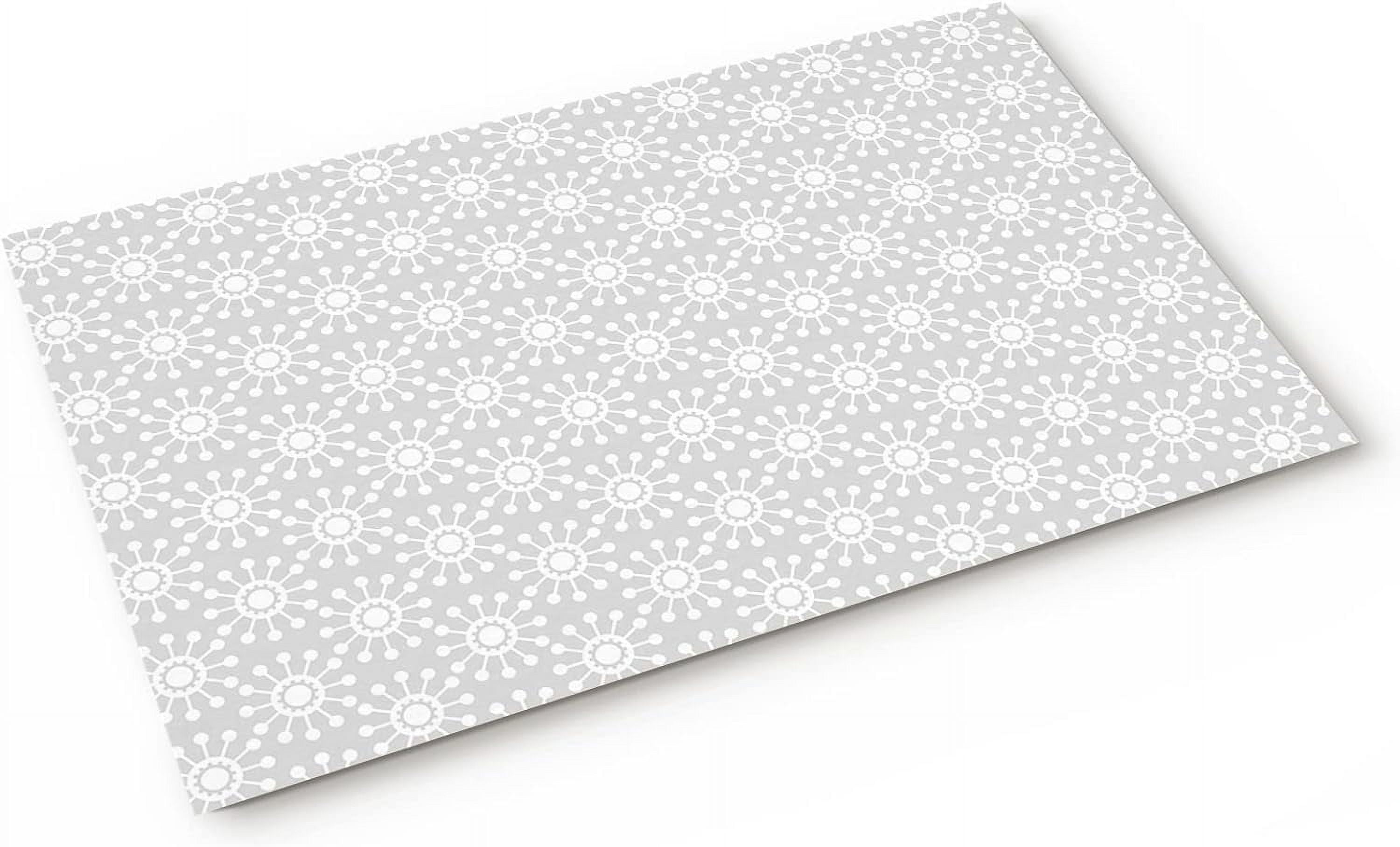 Front Door Mat, White Arabesque Floral Pattern Door Mat, Indoor Doormat ...