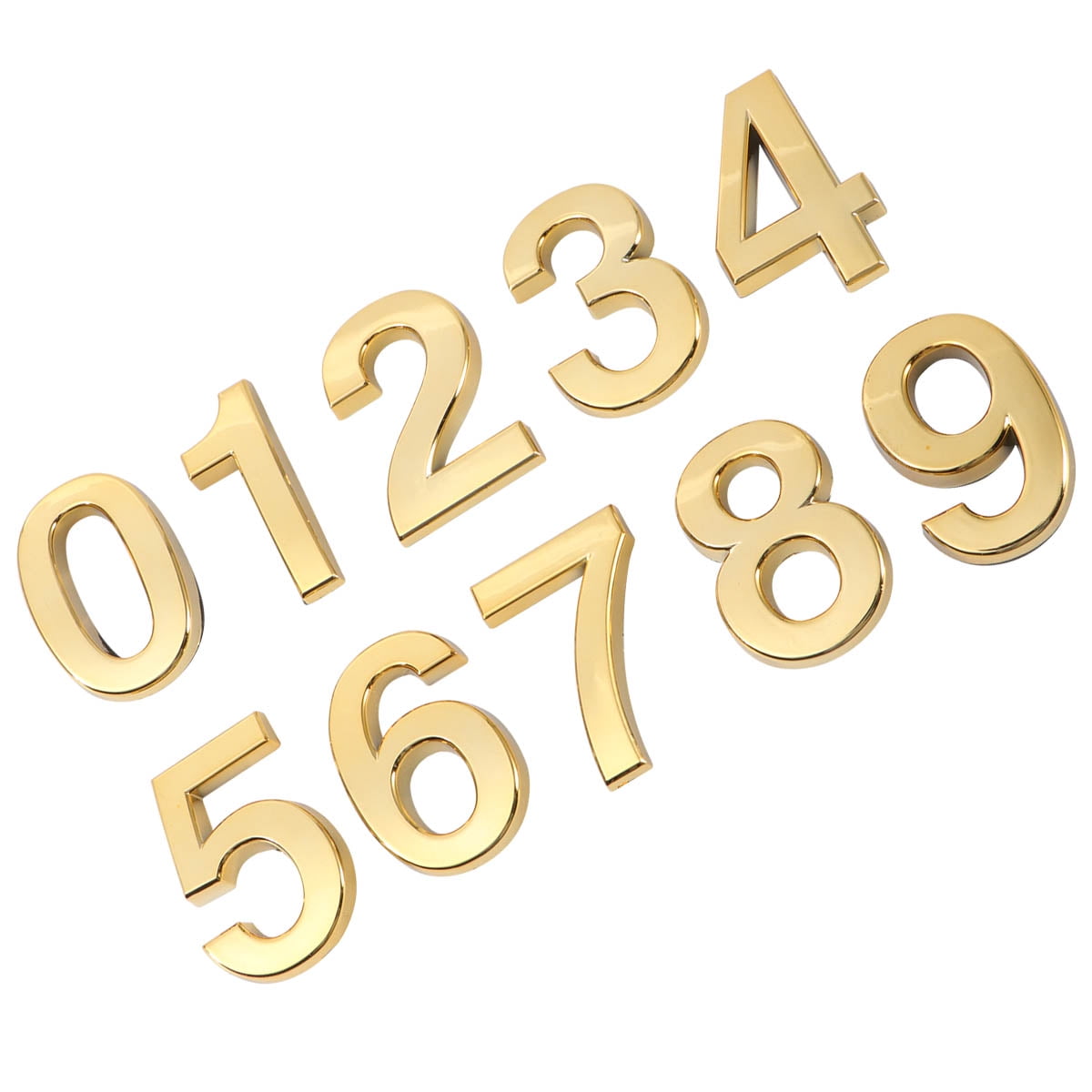 Front Door Numbers Plaque Silver Stickers Retro Decor Letter Indoor ...