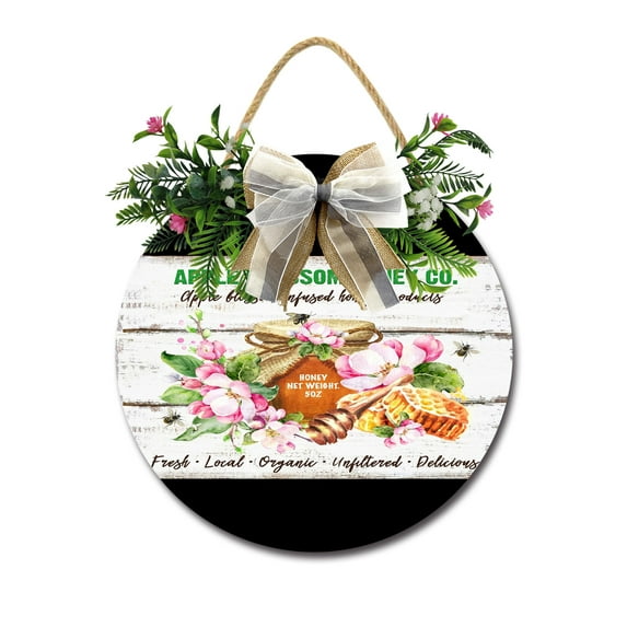 Front Door Porch Decorations Apple Blossom Honey Door Hanging Sign 11 ...