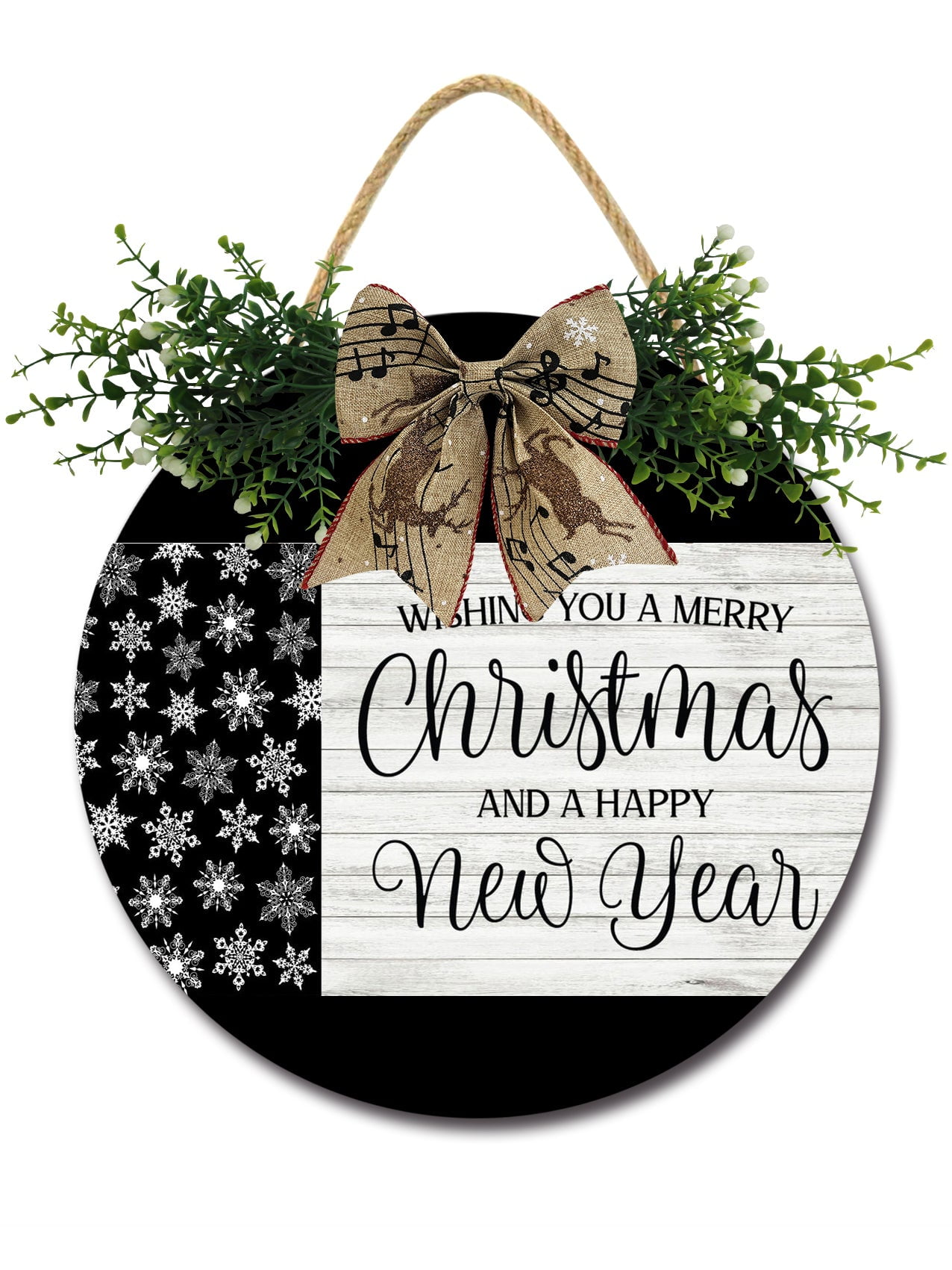 Front Door Porch Decorations Christmas And A Happy New Year Door ...