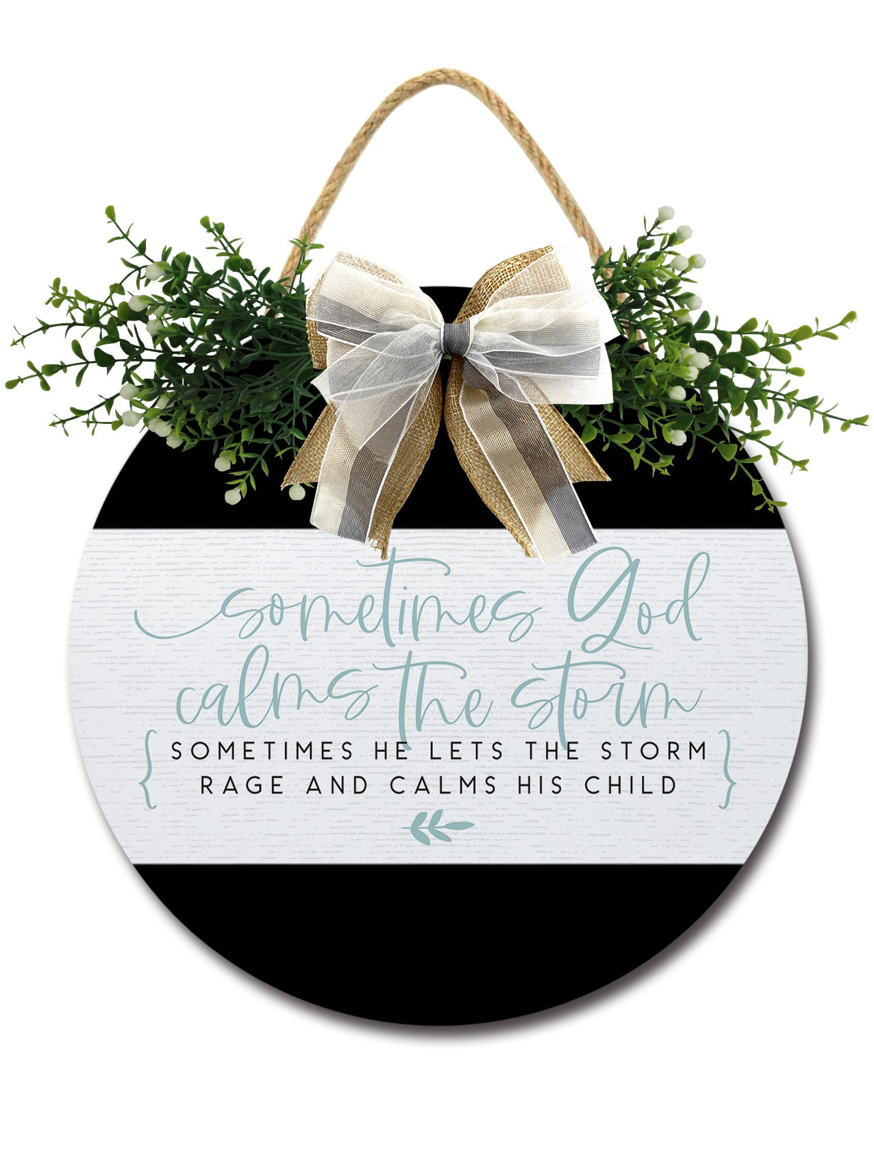 Front Door Porch Decorations God Calms The Storms Door Hanging Sign 11 ...