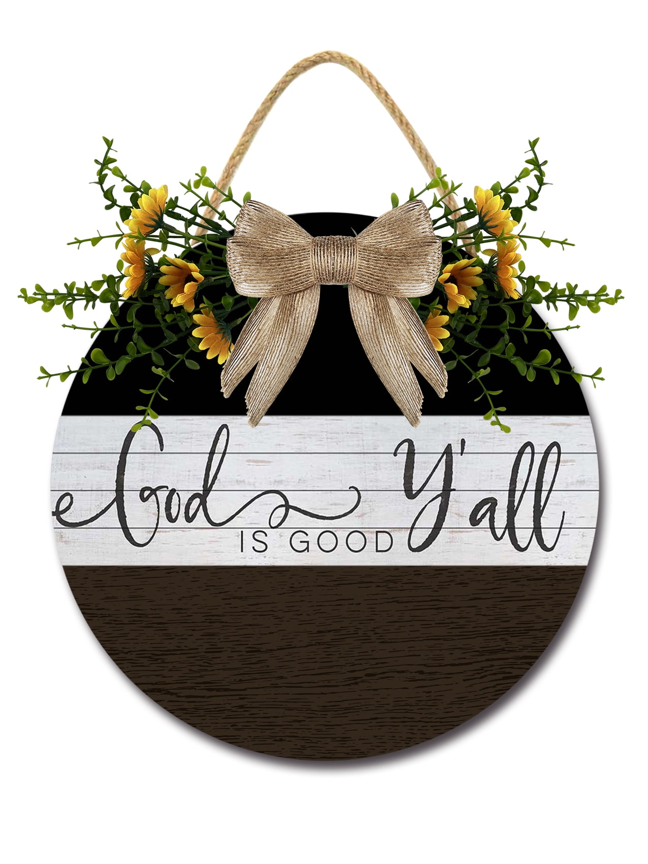 Front Door Porch Decorations God is Good Y'all Door Hanging Sign 12 ...