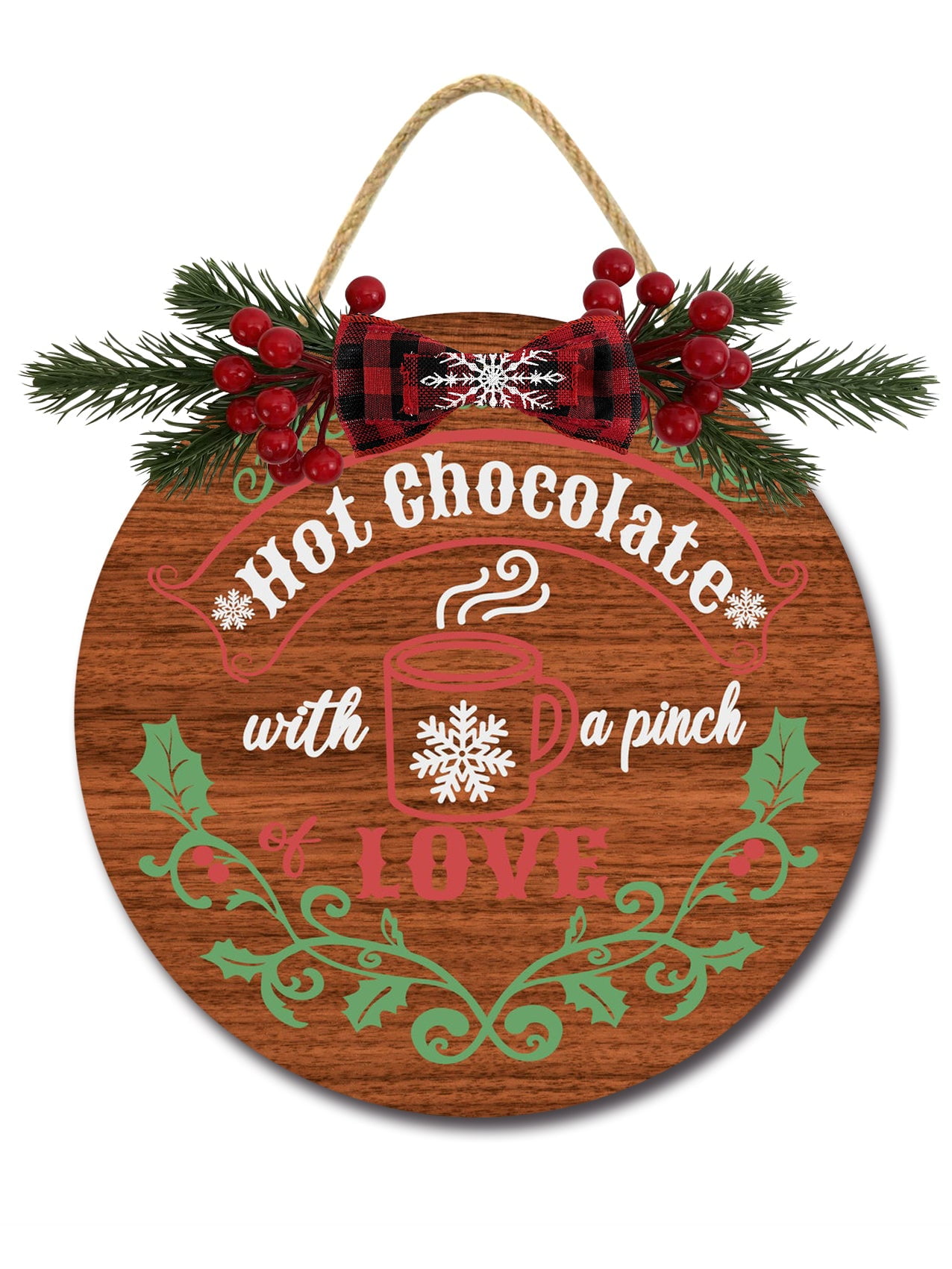 Front Door Porch Decorations Hot Chocolate Door Hanging Sign 11 inch ...