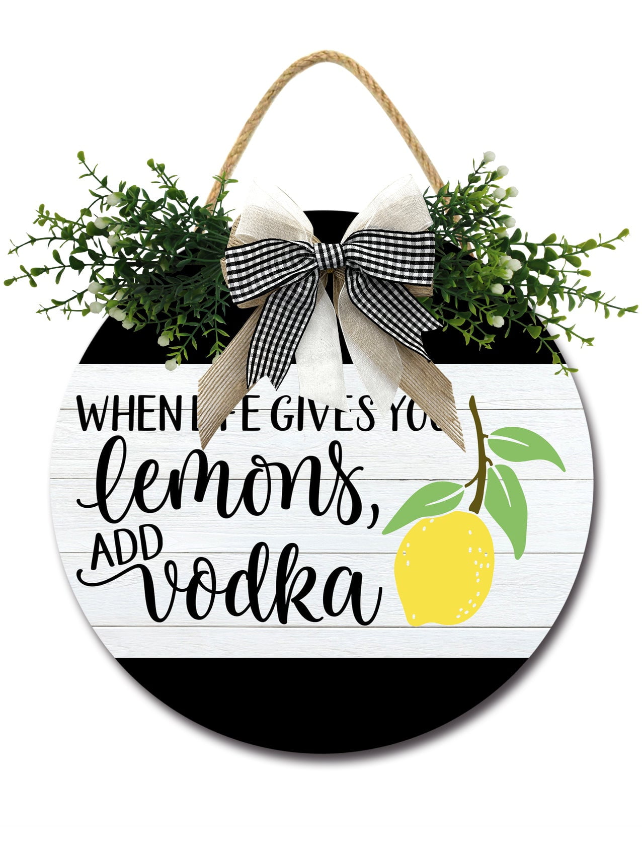 Front Door Porch Decorations When Life Gives You Lemons Door Hanging ...