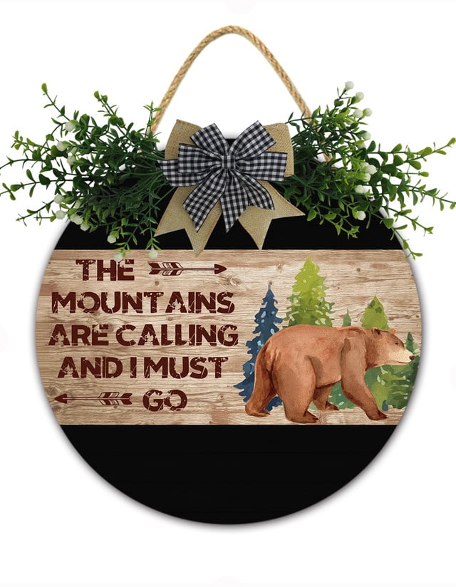 Front Door Sign 11X11Inch The Mountains are Calling And I Must Go Sign ...