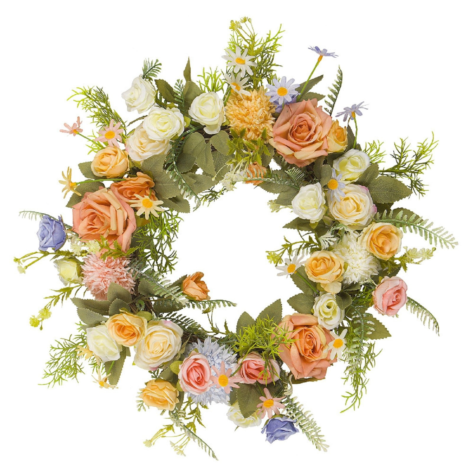 Front Door Spring Summer Wreath With Artificial Green Leaves And ...