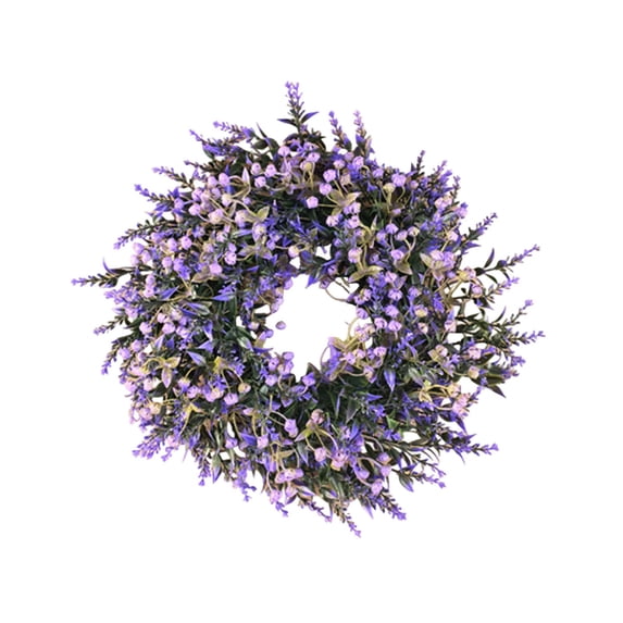 Front Door Summer Wreath With Artificial Green Leaves And Flowers For ...