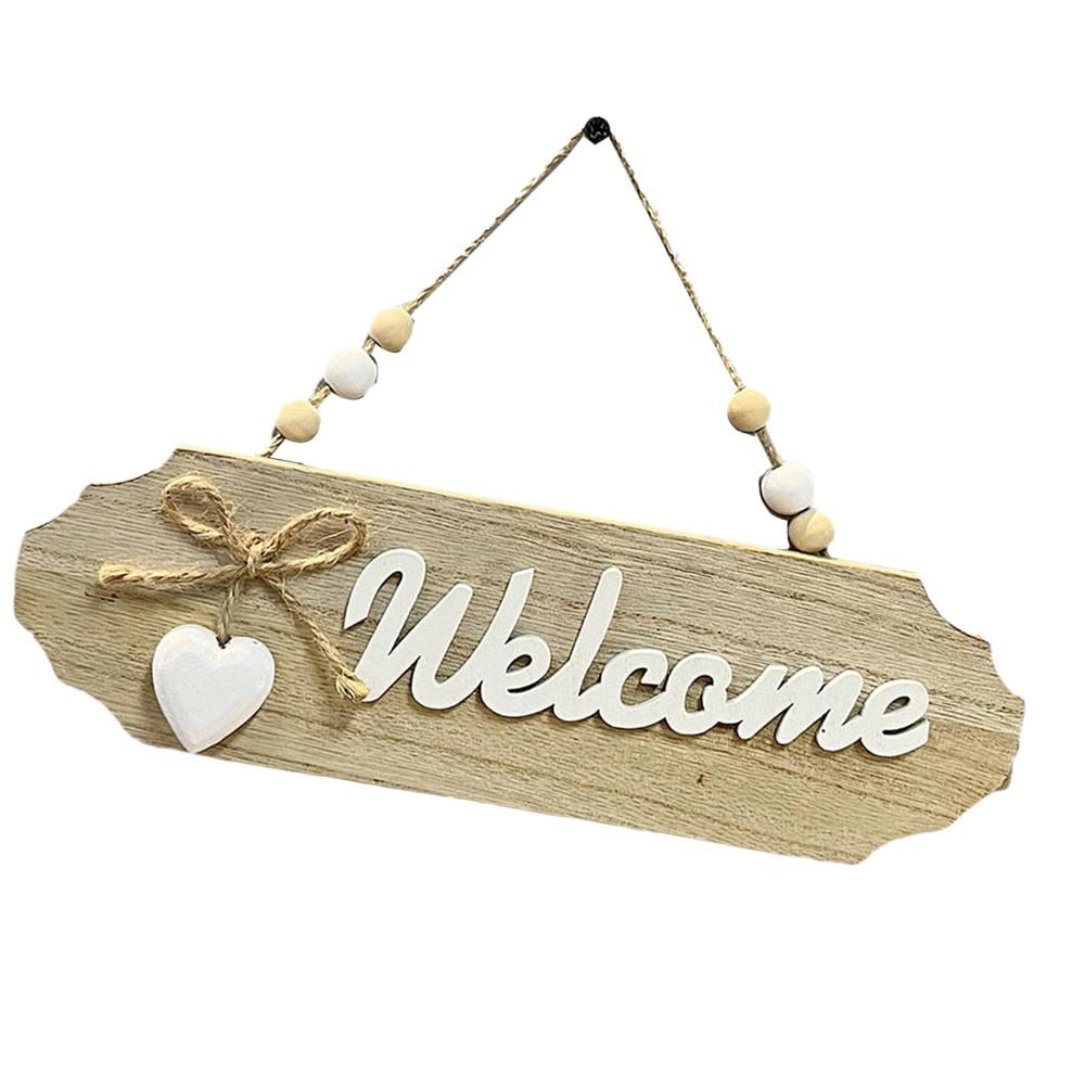 Front Door Welcome Sign Wooden Welcome Oval Door Sign Home Letter ...
