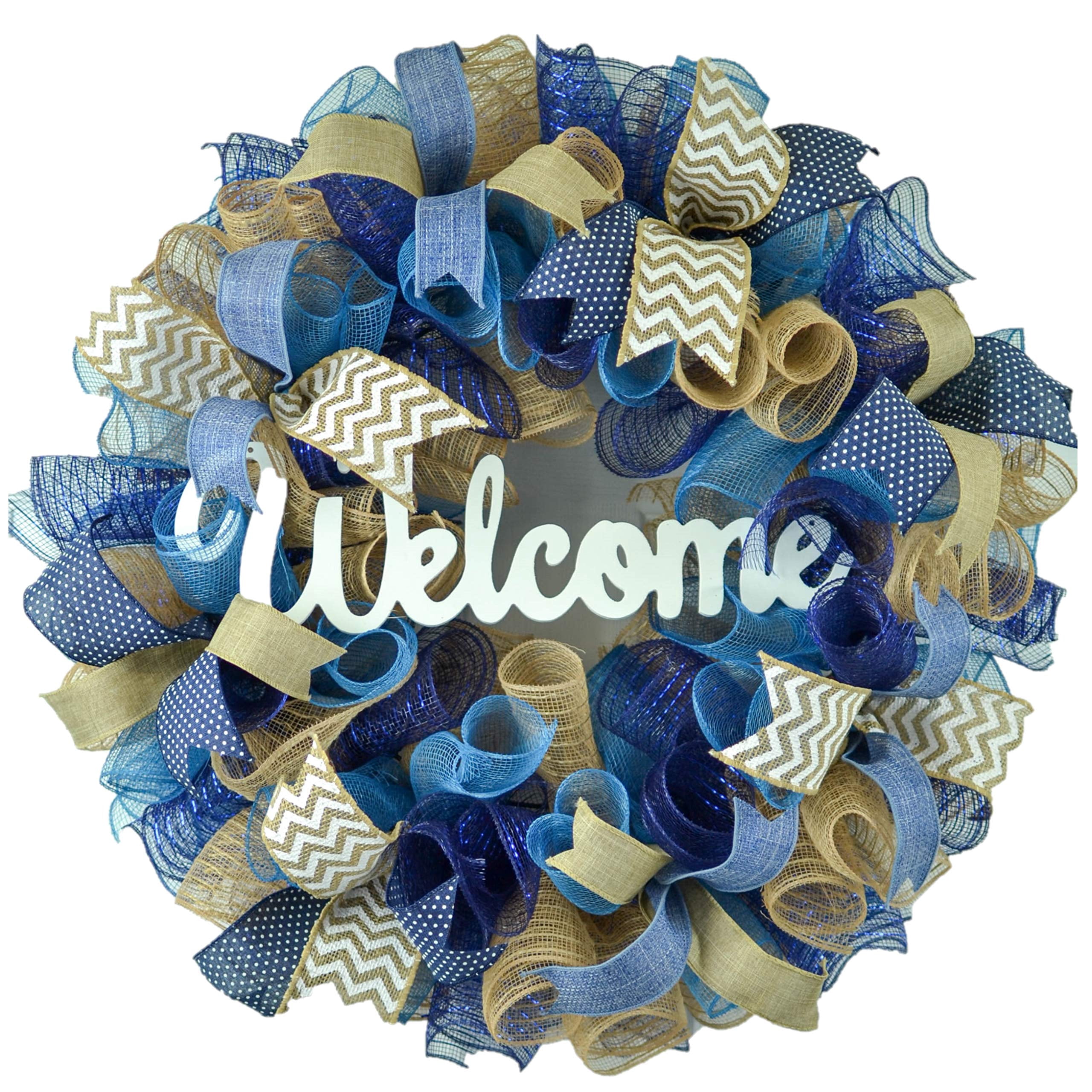 Front Door Welcome Wreaths - Mothers Day Gift - Burlap Everyday Year ...